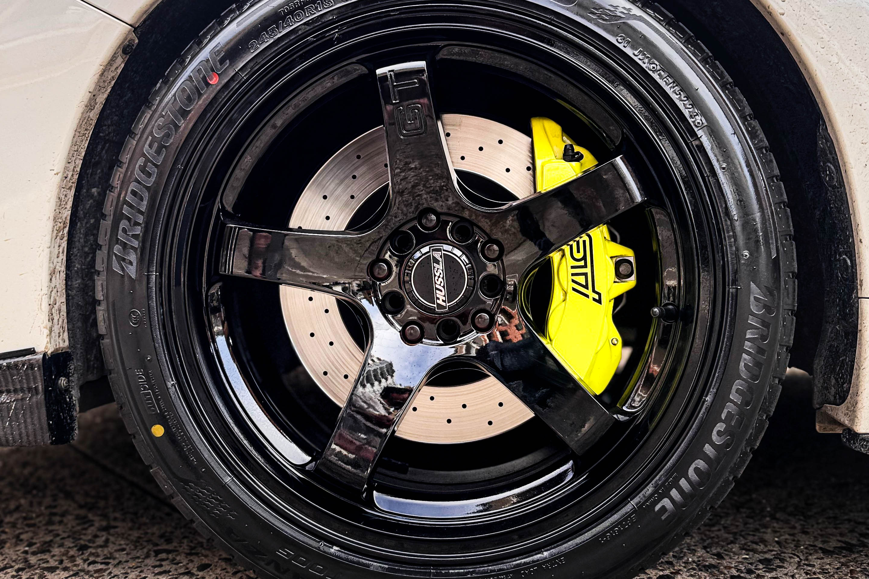 subaru wrx hussla gt full gloss black wheel #19709