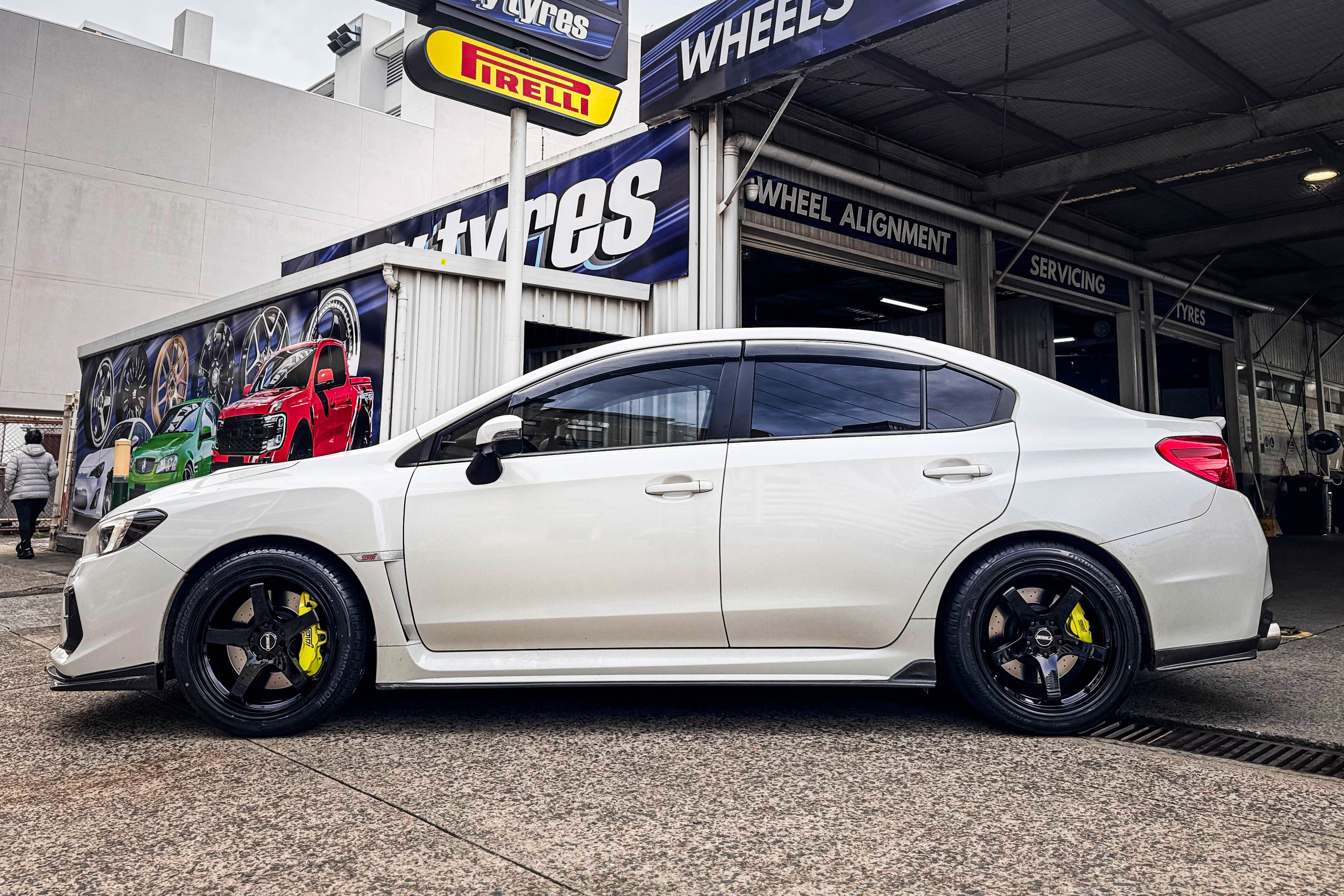 subaru wrx hussla gt full gloss black wheel #19709