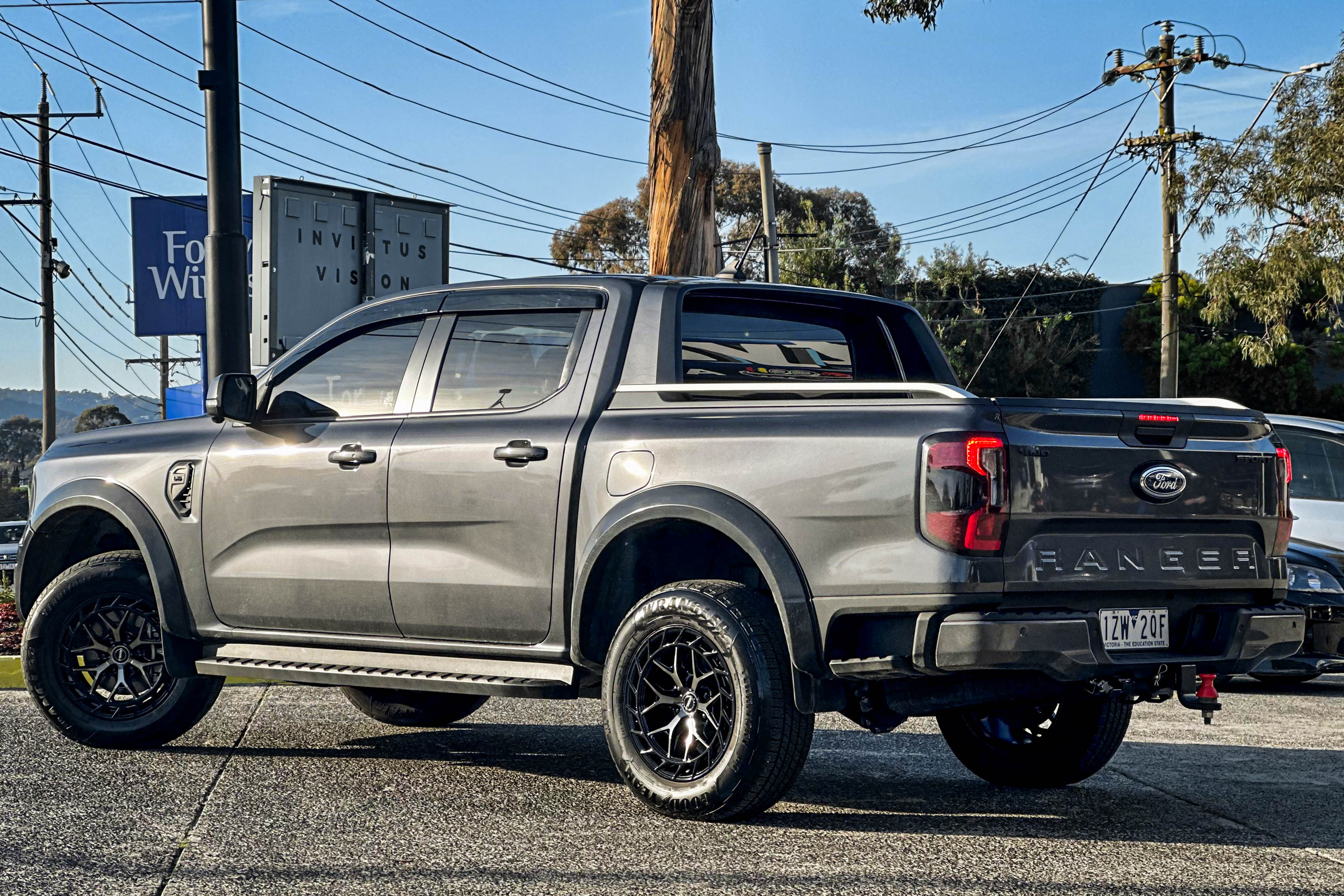 ford ranger hussla gunner diamond tint face black lip wheel #19761