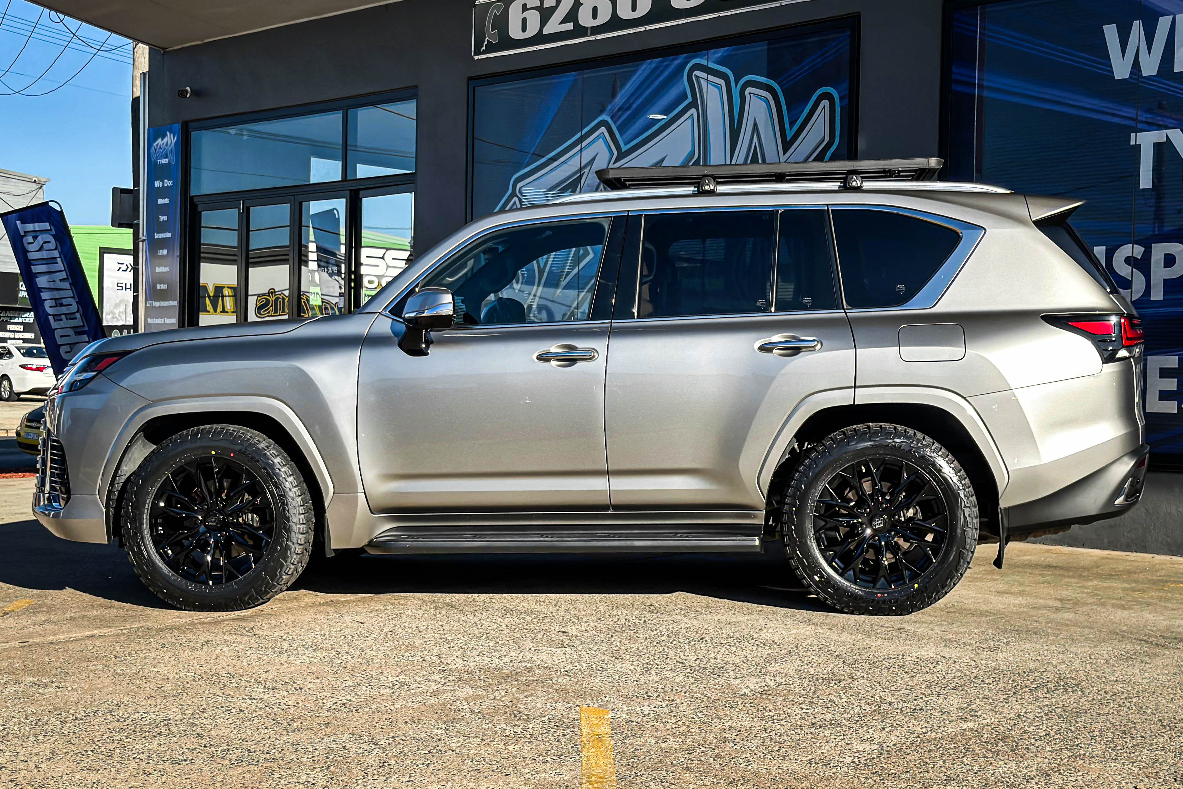 lexus lx hussla phantom gloss black wheel #19787