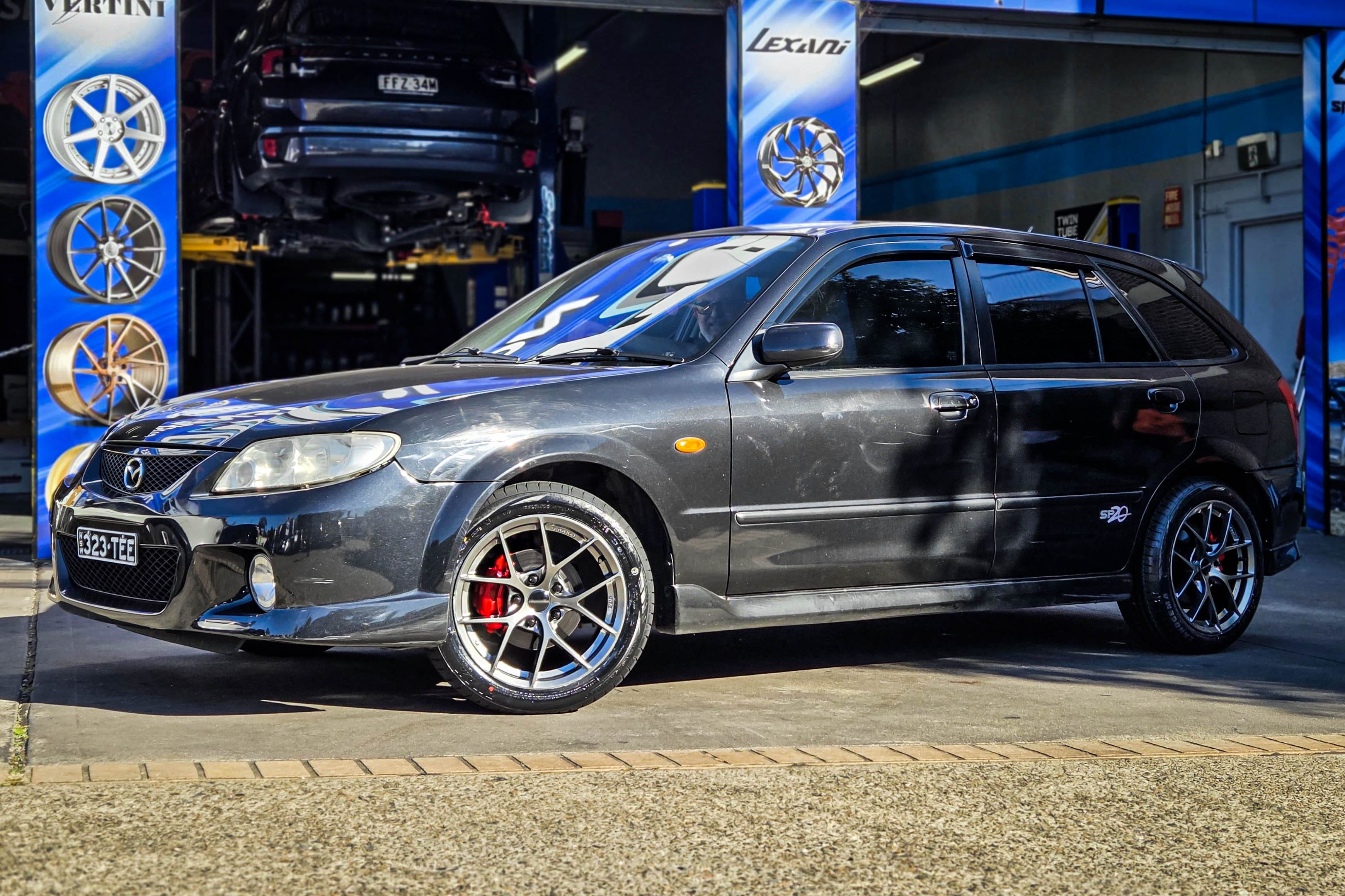 mazda 3 hussla forged b5 diamond black wheel #19832