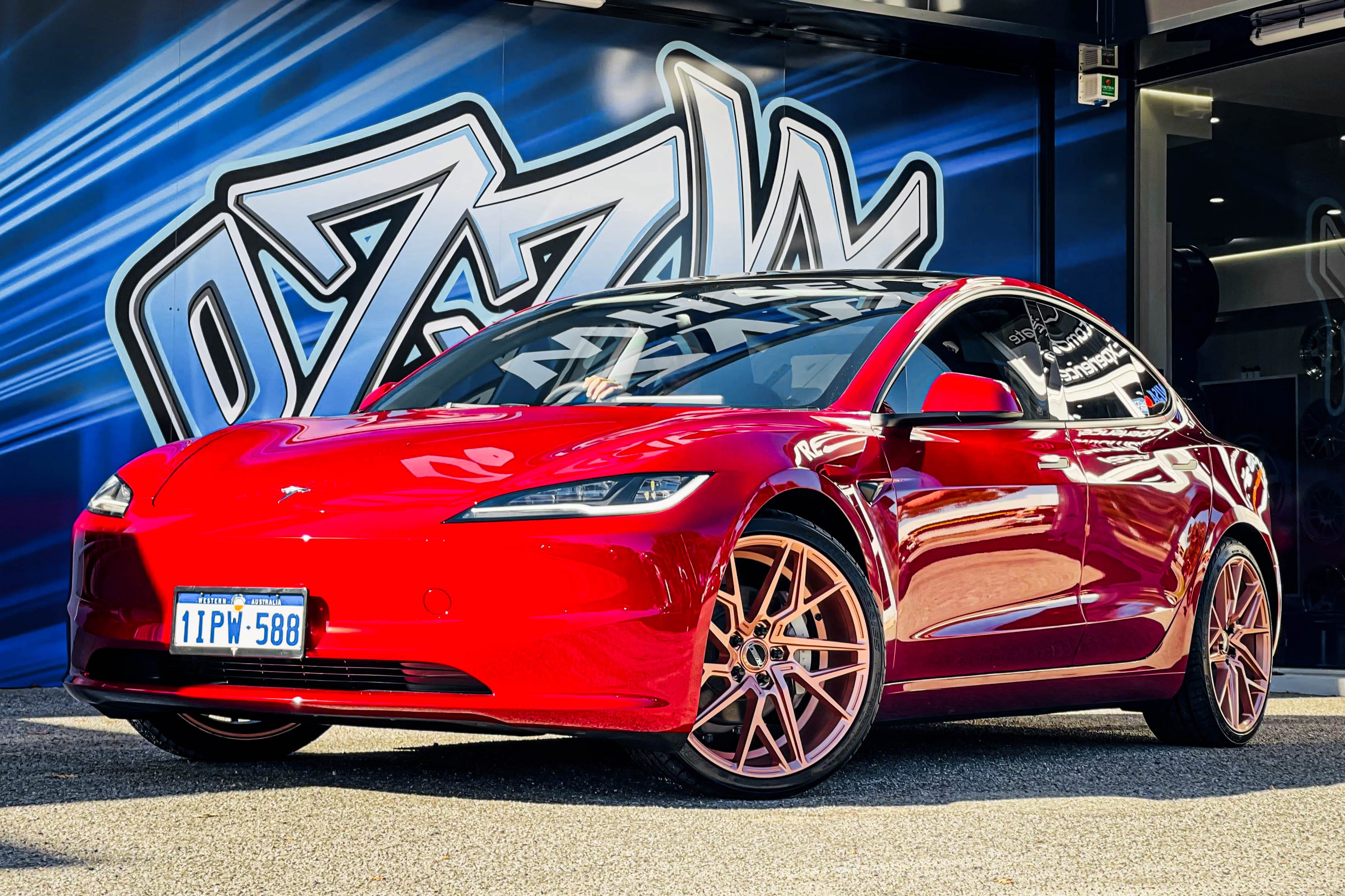 tesla model 3 hussla jacques rose gold wheel #19892