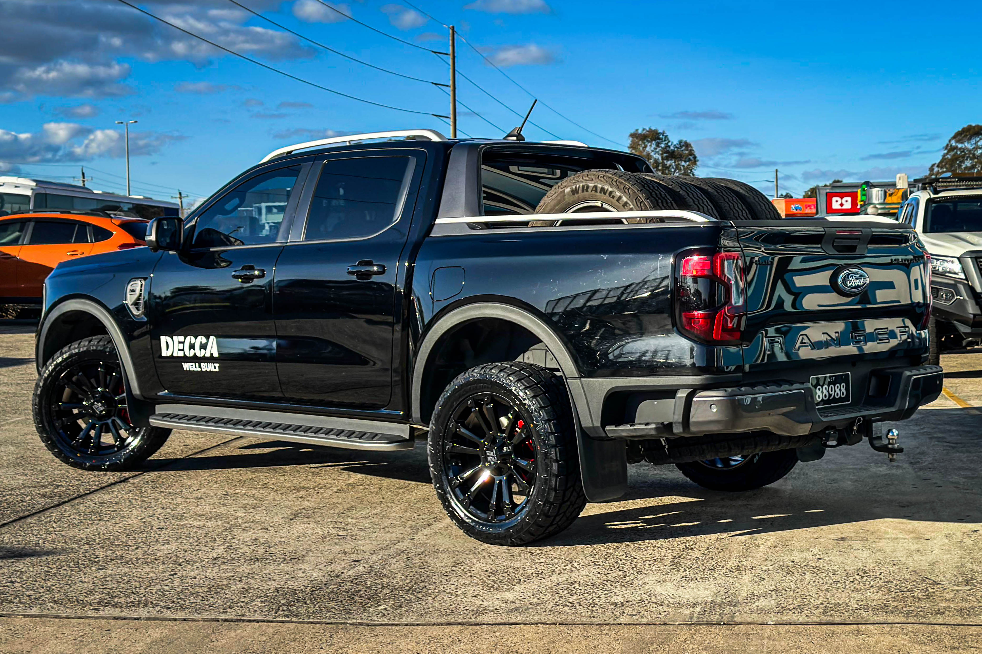 ford ranger next gen hussla ambush full gloss black wheel #19899