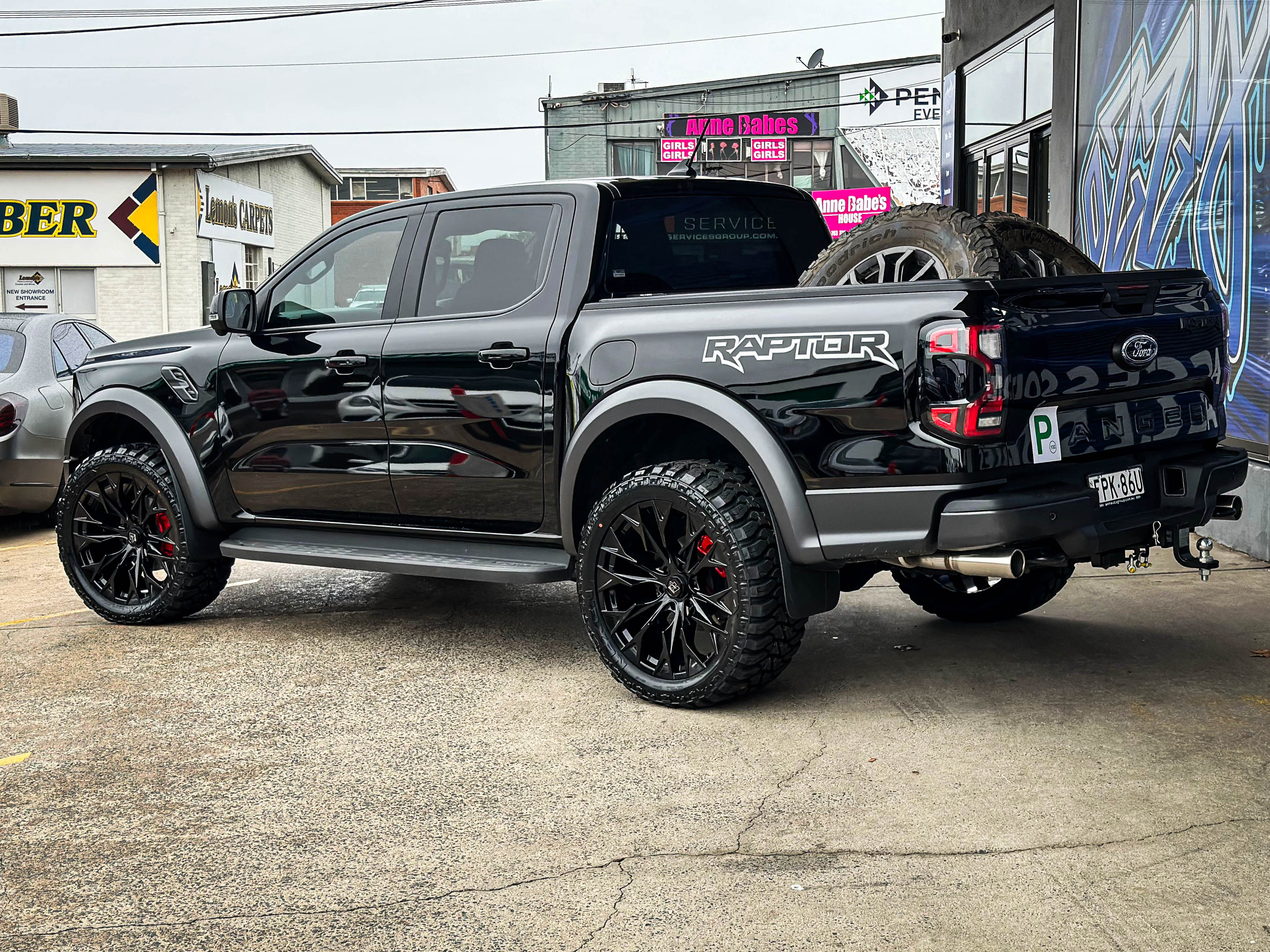 ford ranger next gen hussla phantom gloss black wheel #20006