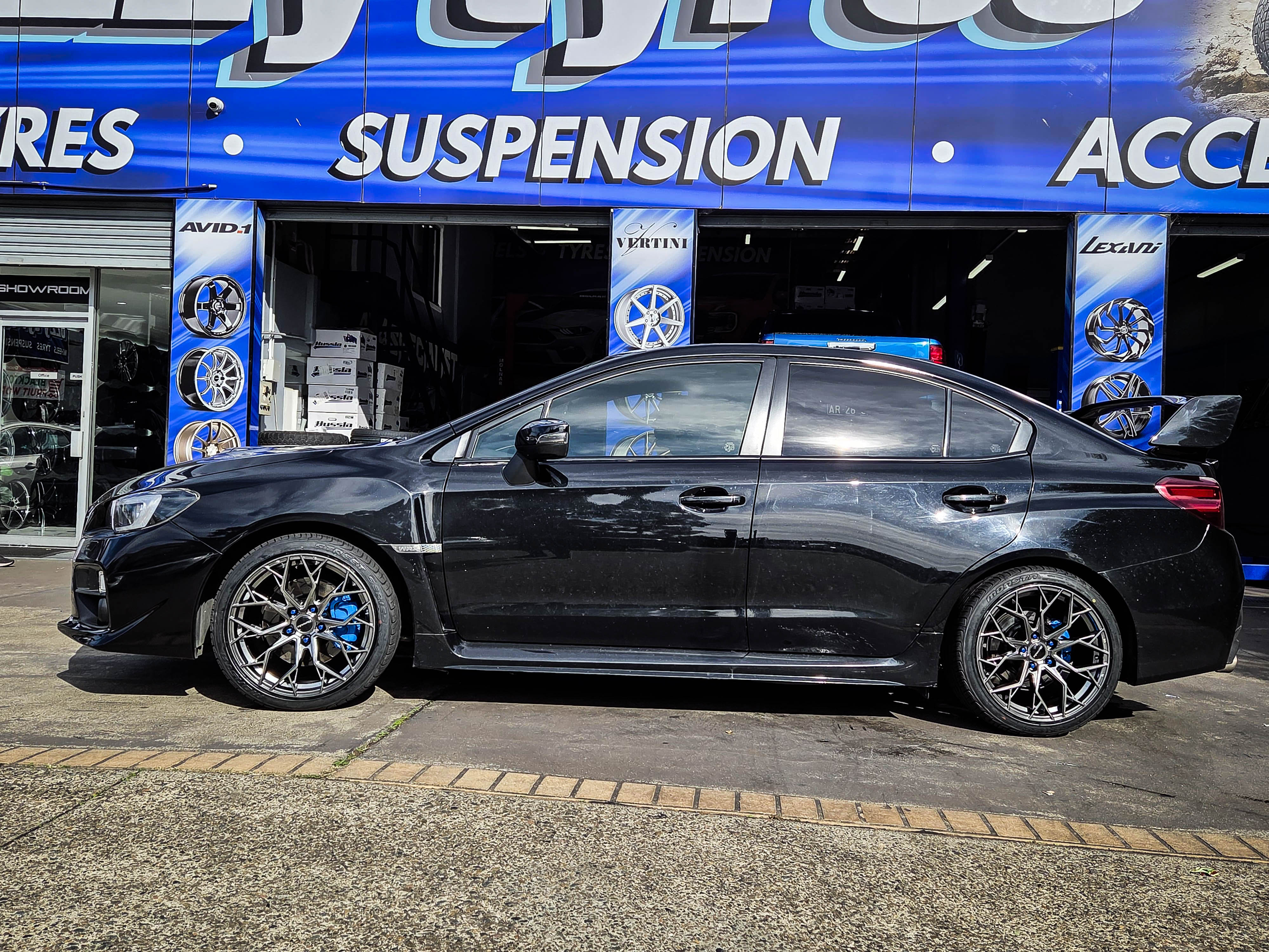 subaru wrx hussla amsterdam hyper black wheel #20020