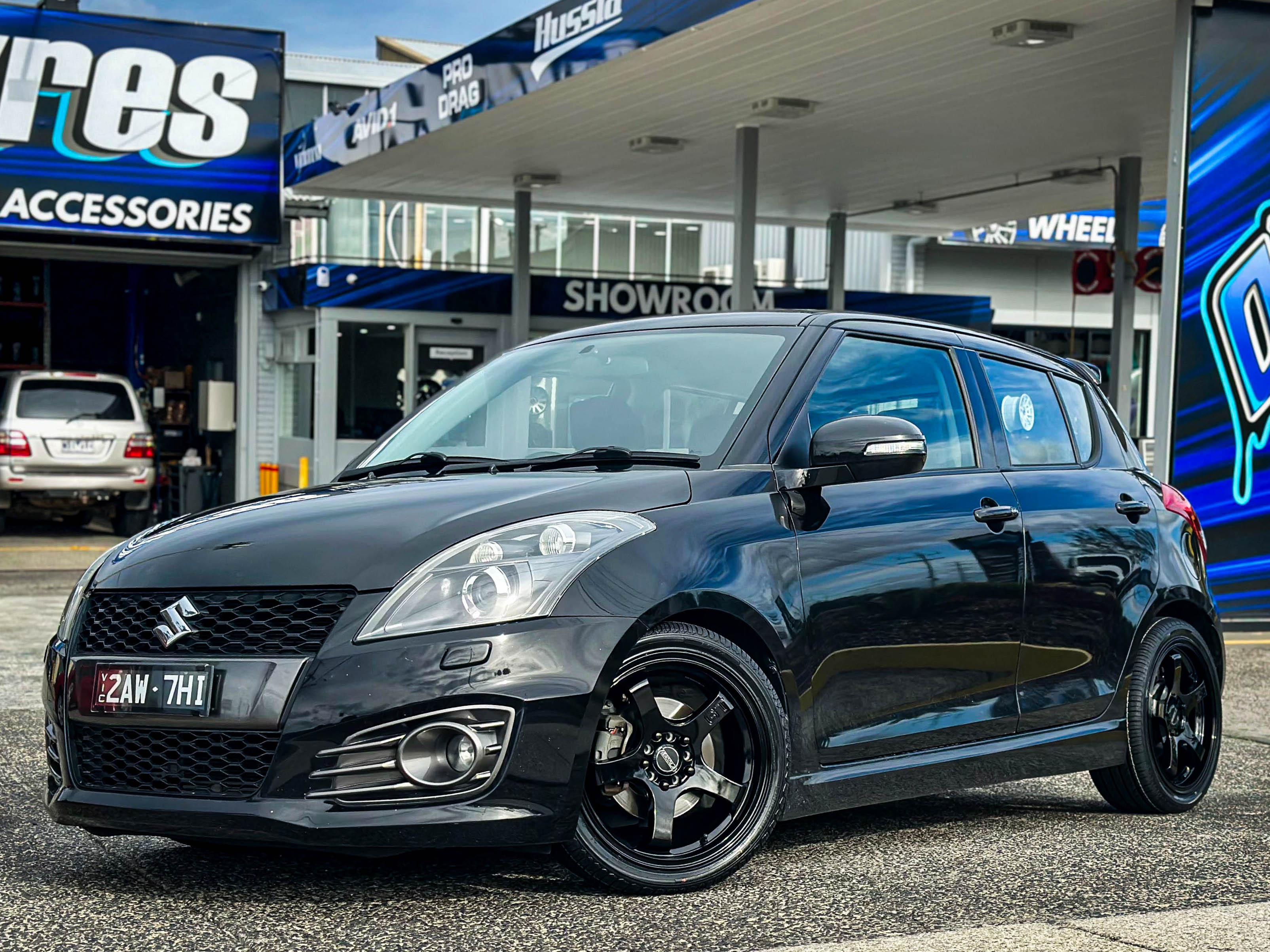 suzuki swift hussla gt full gloss black wheel #20023