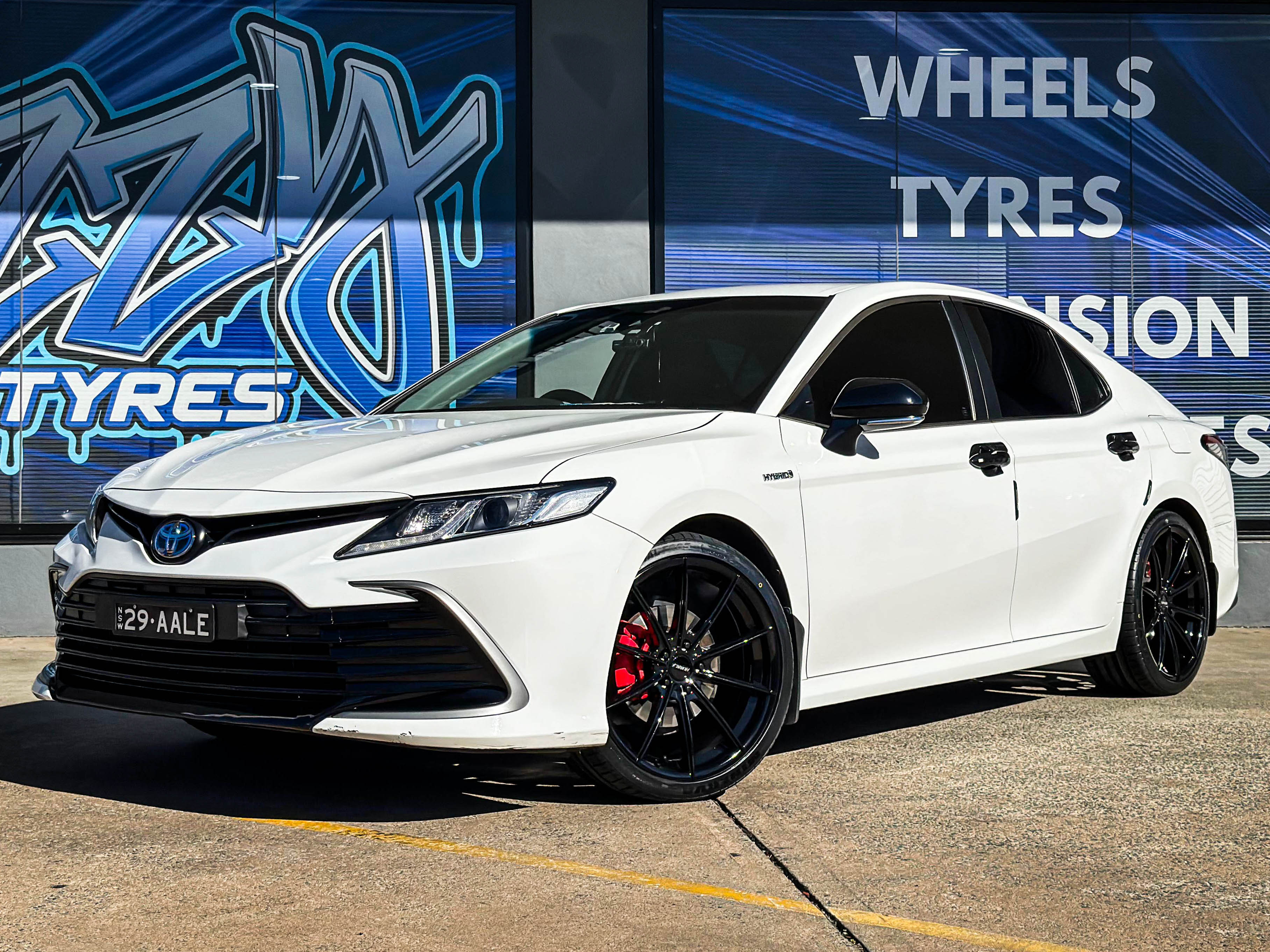 toyota camry hussla moz gloss black wheel #20027