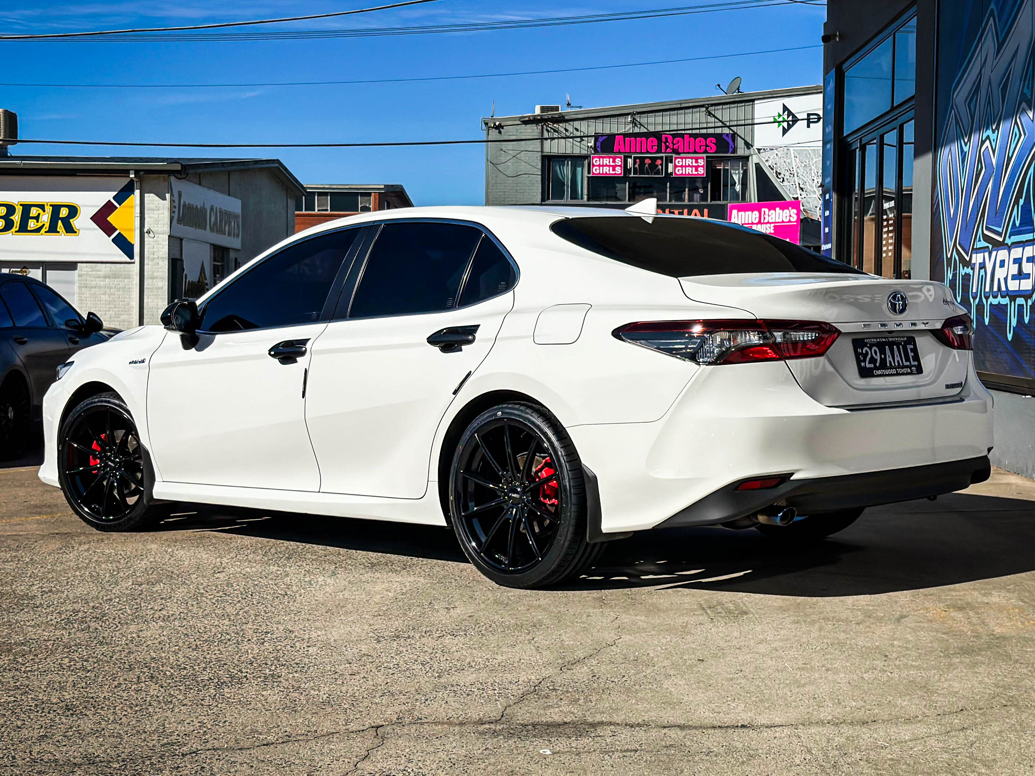 toyota camry hussla moz gloss black wheel #20027