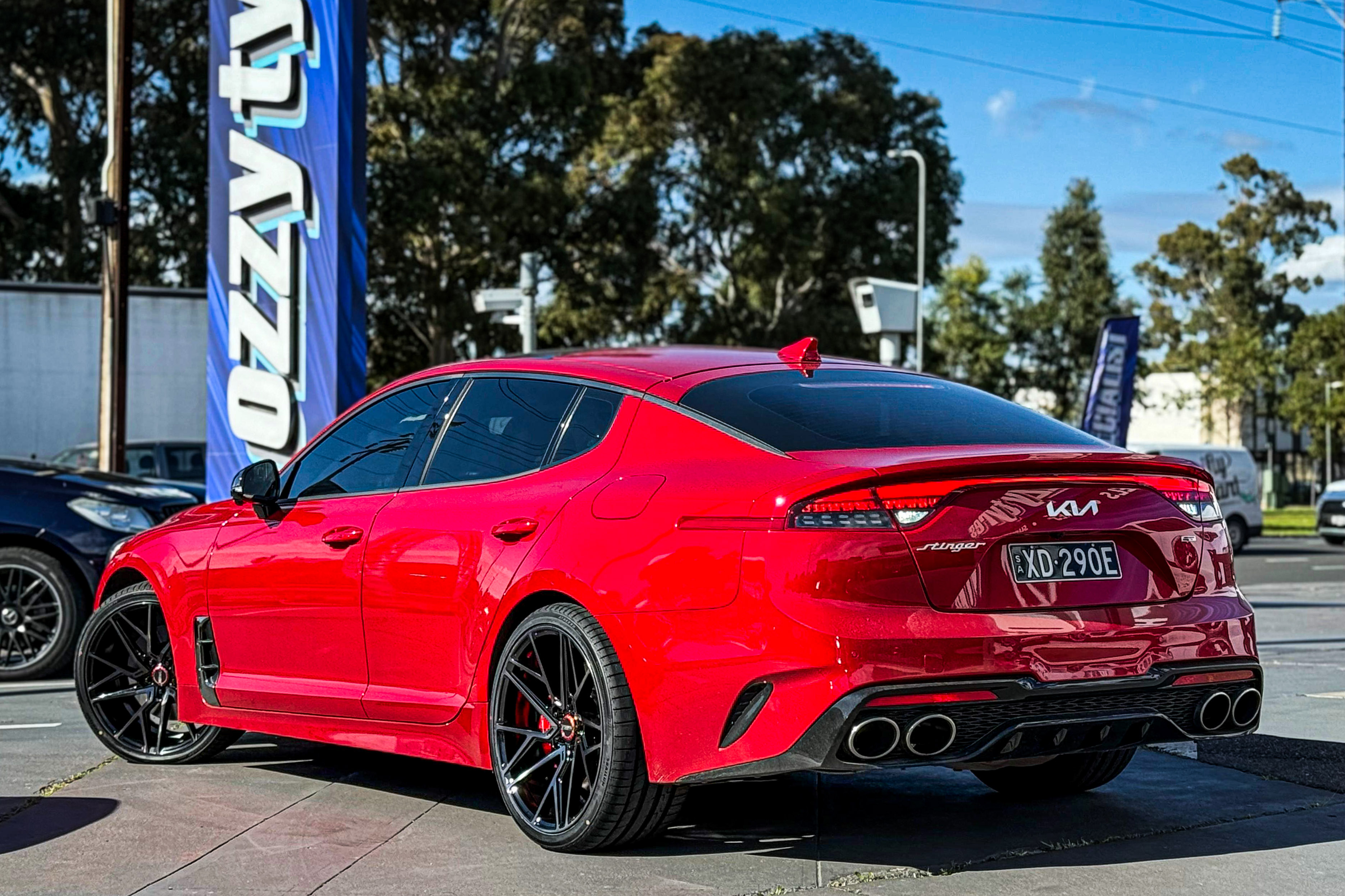 kia stinger hussla jacques gloss black dark tint wheel #20089