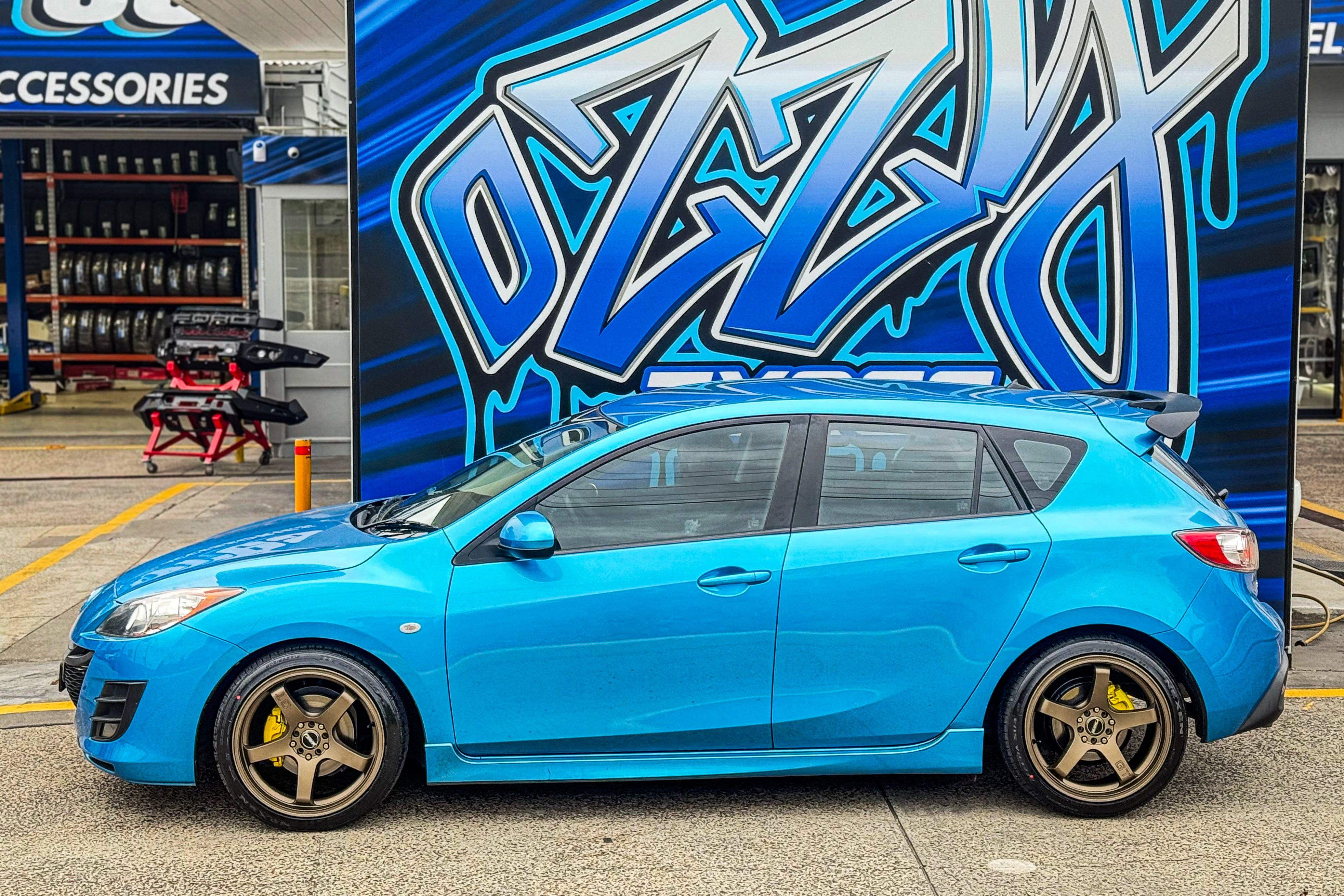 mazda 3 hussla gt full matte bronze wheel #20093