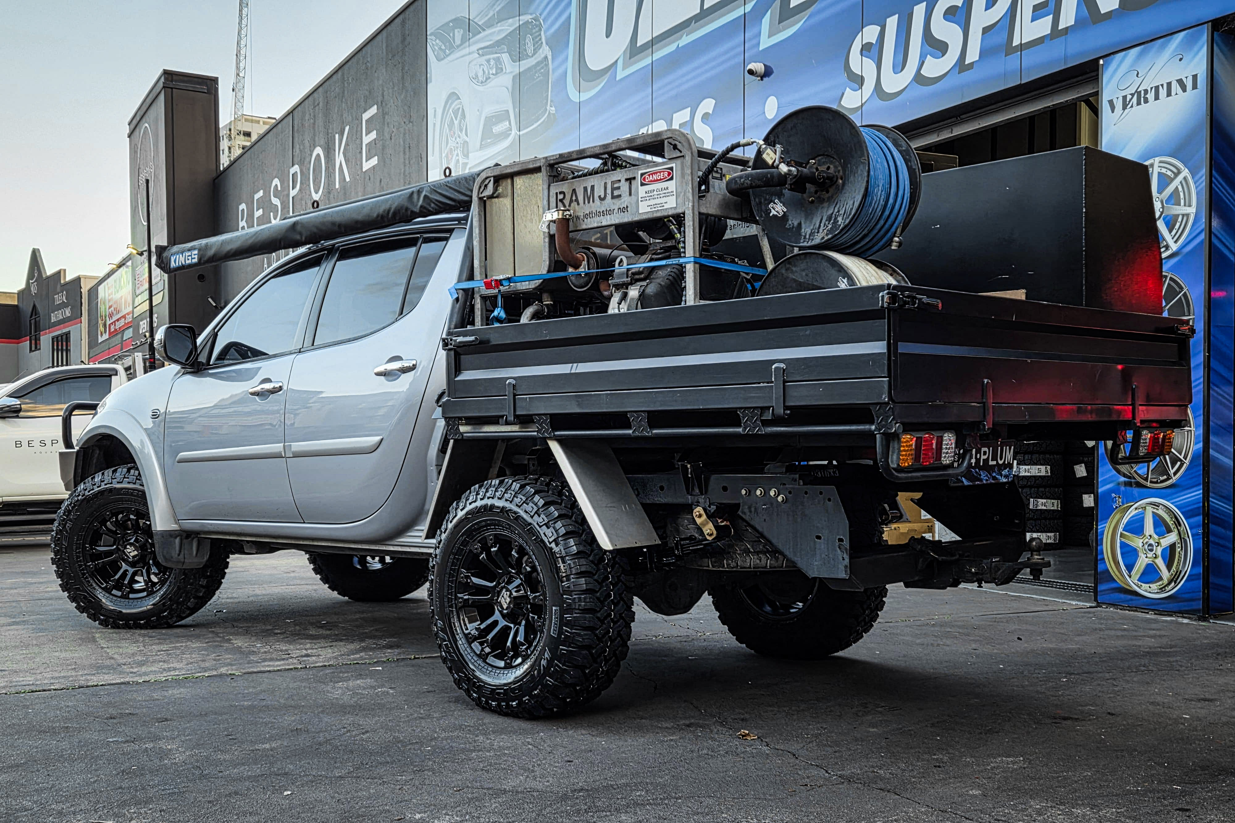 mitsubishi triton hussla ambush full gloss black wheel #20102