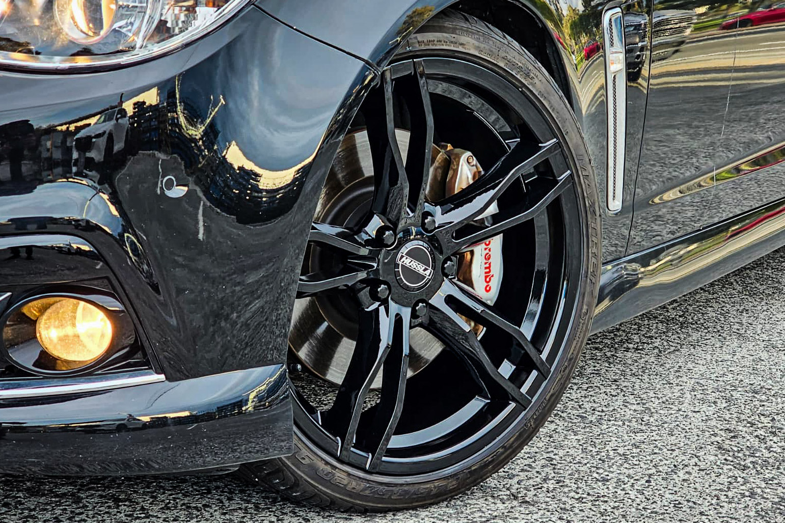holden commodore hussla all star gloss black wheel #20178