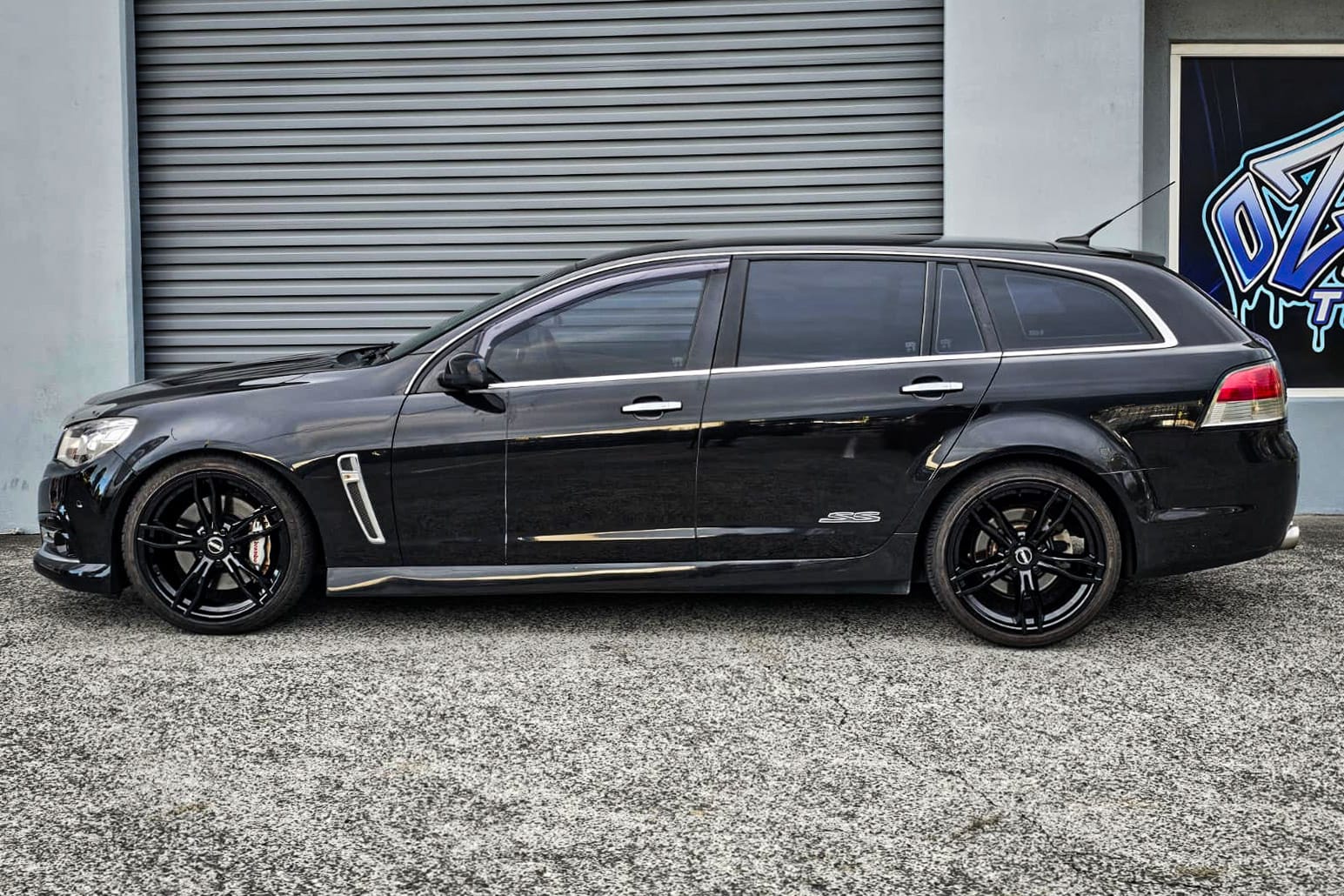 holden commodore hussla all star gloss black wheel #20178