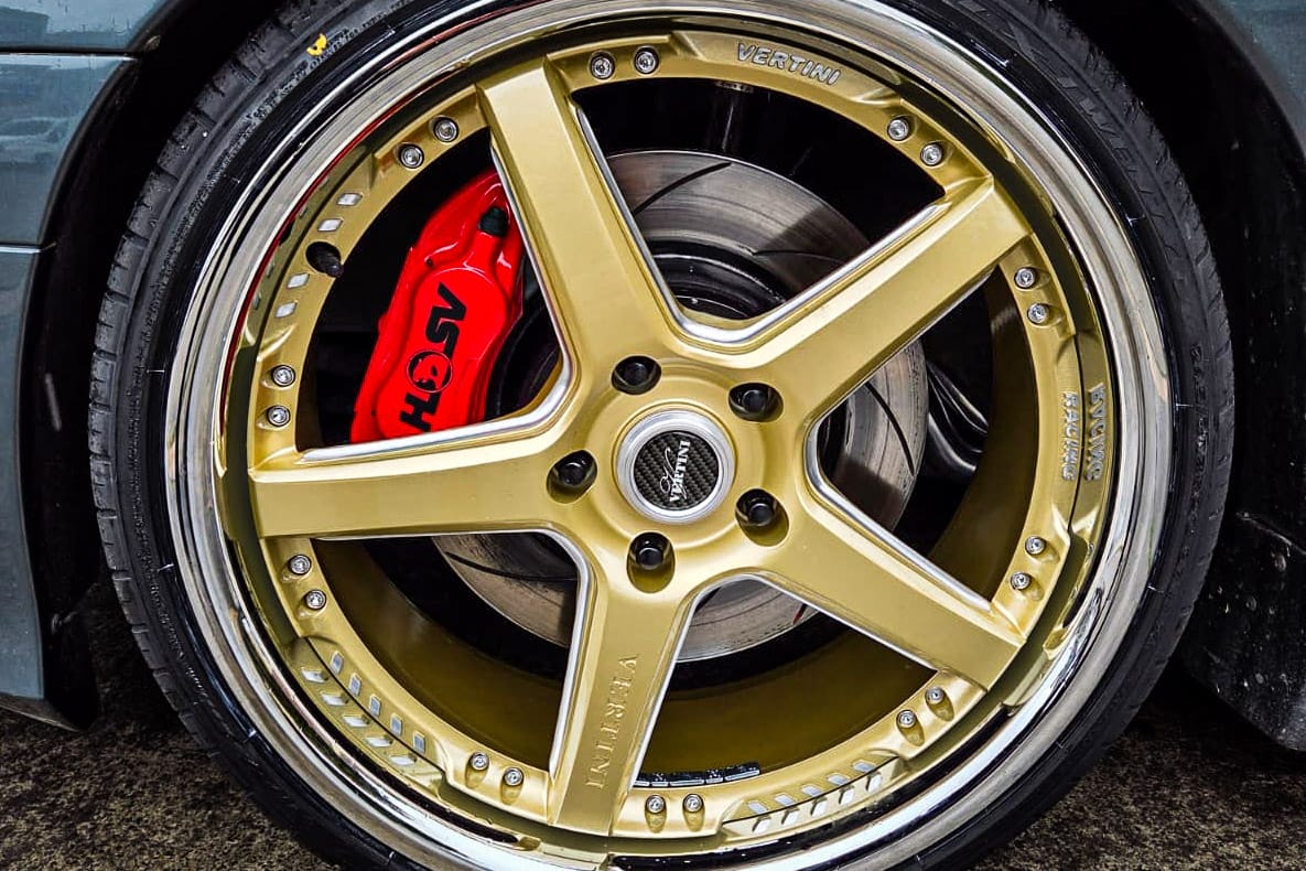 holden hsv clubsport vertini drift gold chrome lip wheel #20184
