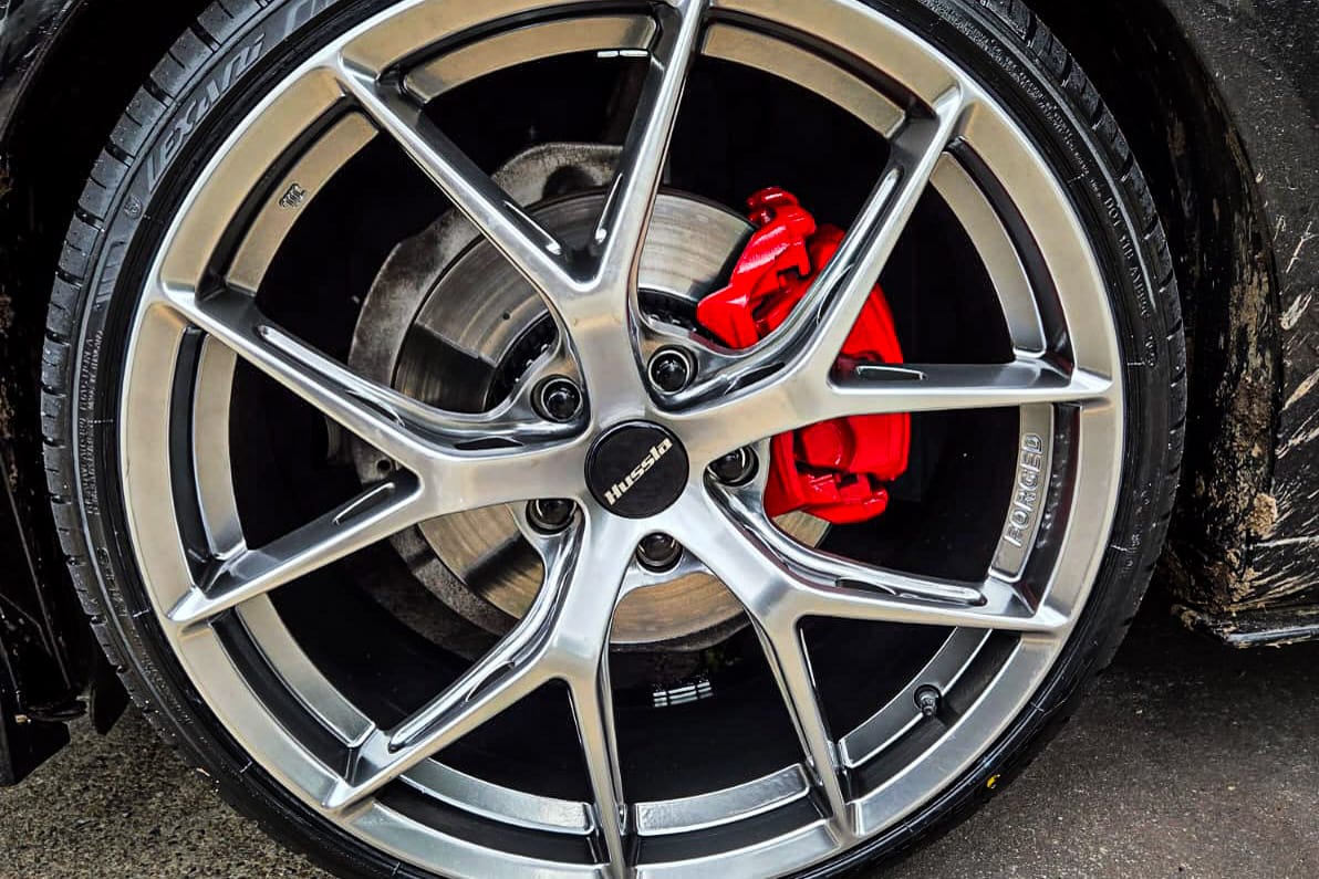 mercedes-benz c-class hussla forged b6 diamond black wheel #20200