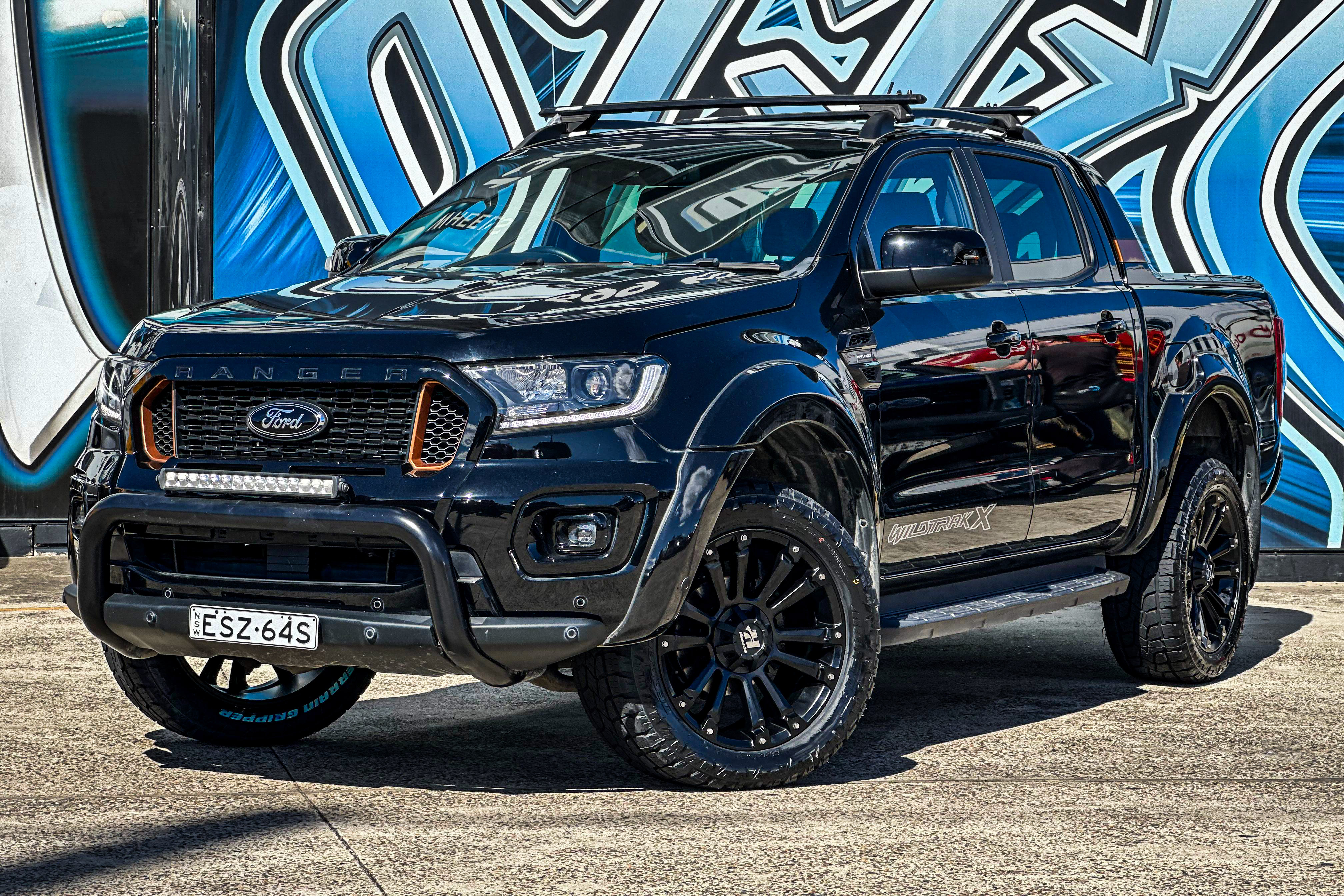 ford ranger hussla ambush matte black wheel #20229