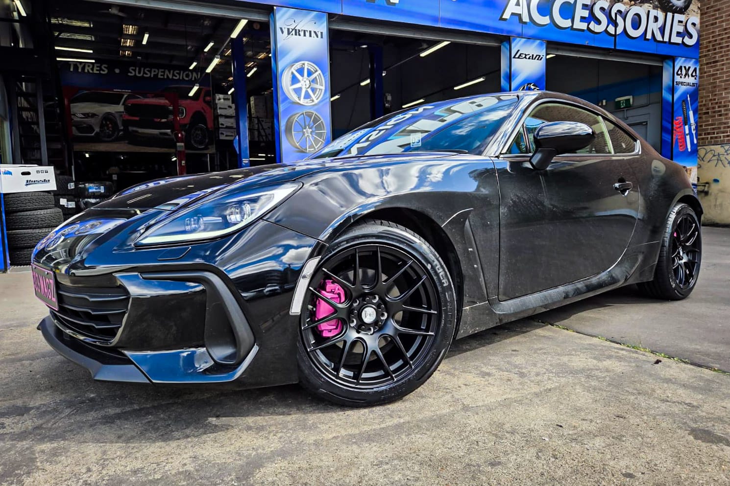 SUBARU BRZ HUSSLA 030 MATTE BLACK Wheel #20233