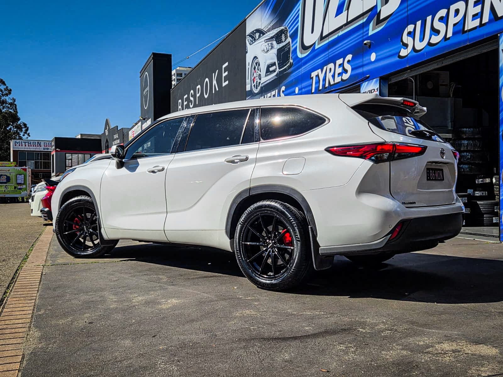 toyota kluger hussla moz gloss black wheel #20257