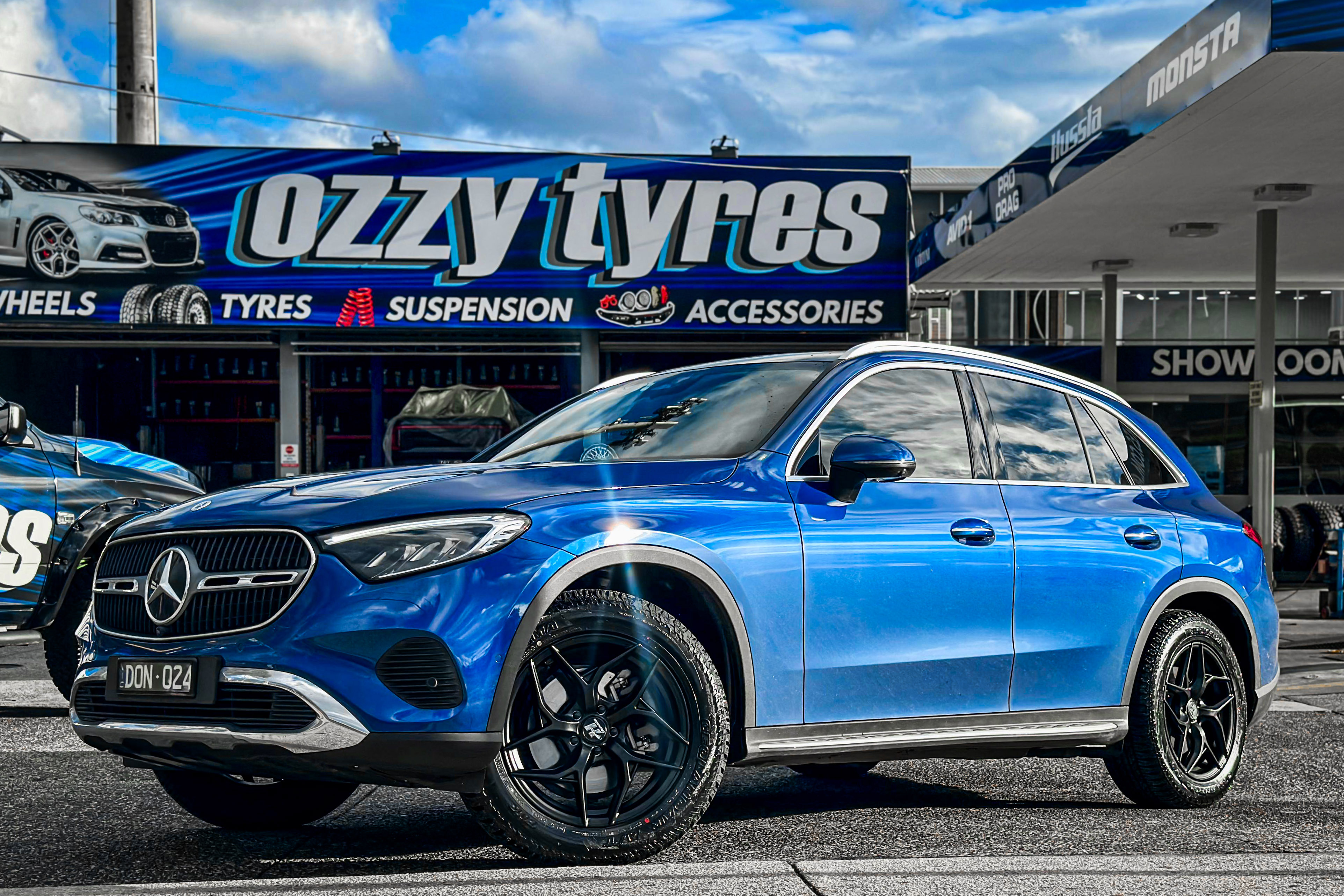 mercedes-benz glc-class hussla shaz matte black wheel #20288