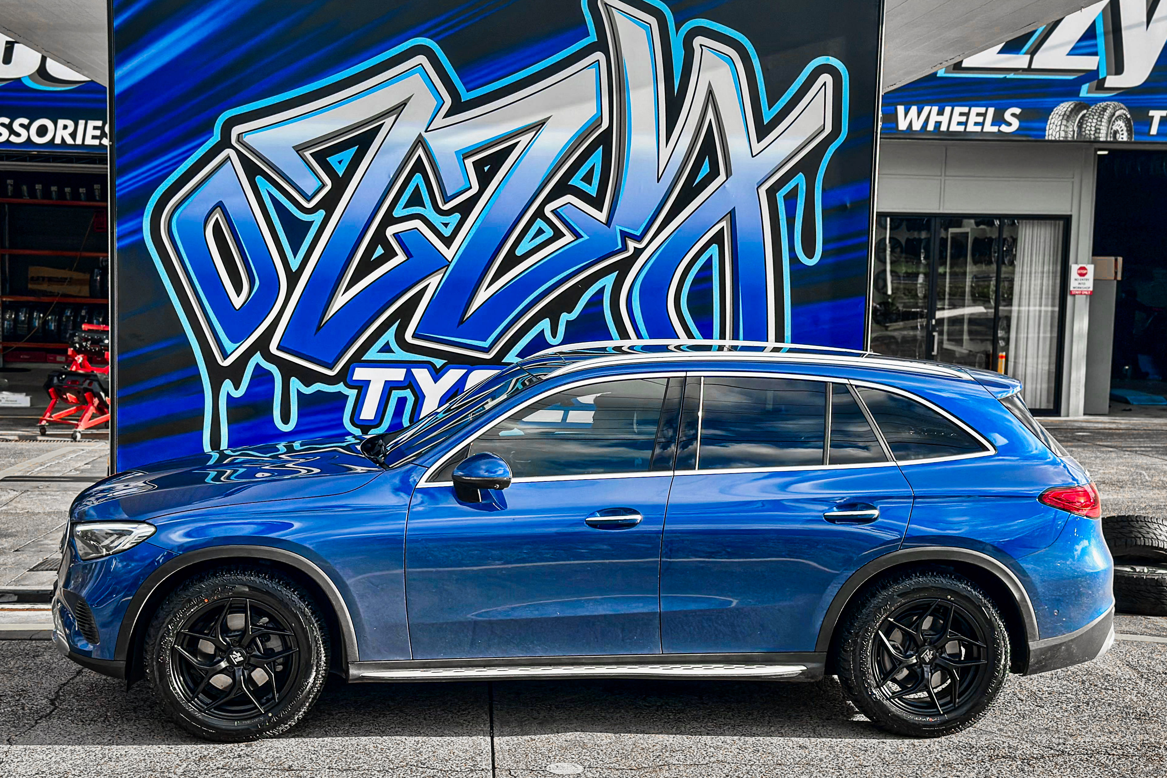 mercedes-benz glc-class hussla shaz matte black wheel #20288