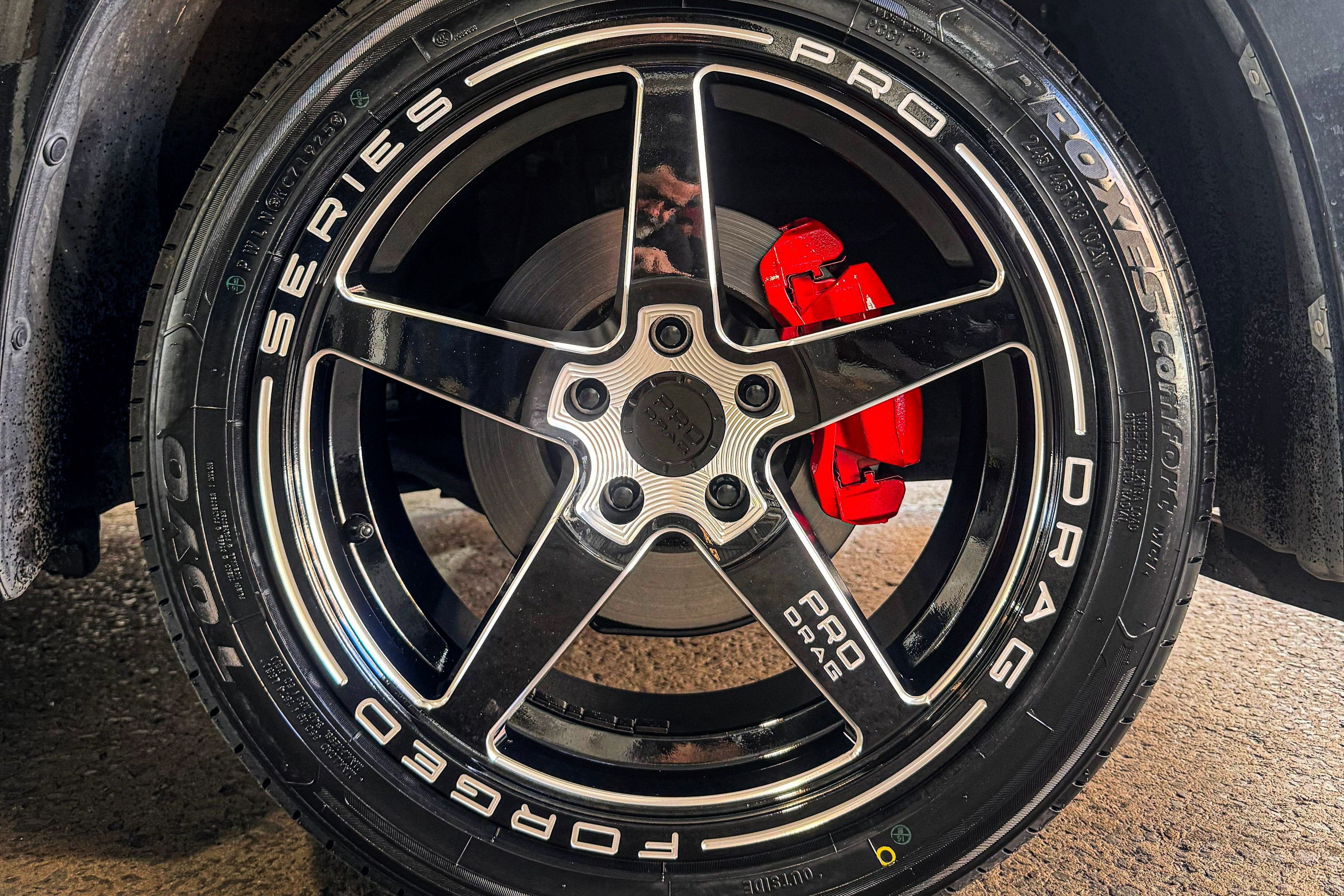 toyota alphard pro drag pd1 black lip wheel #20338