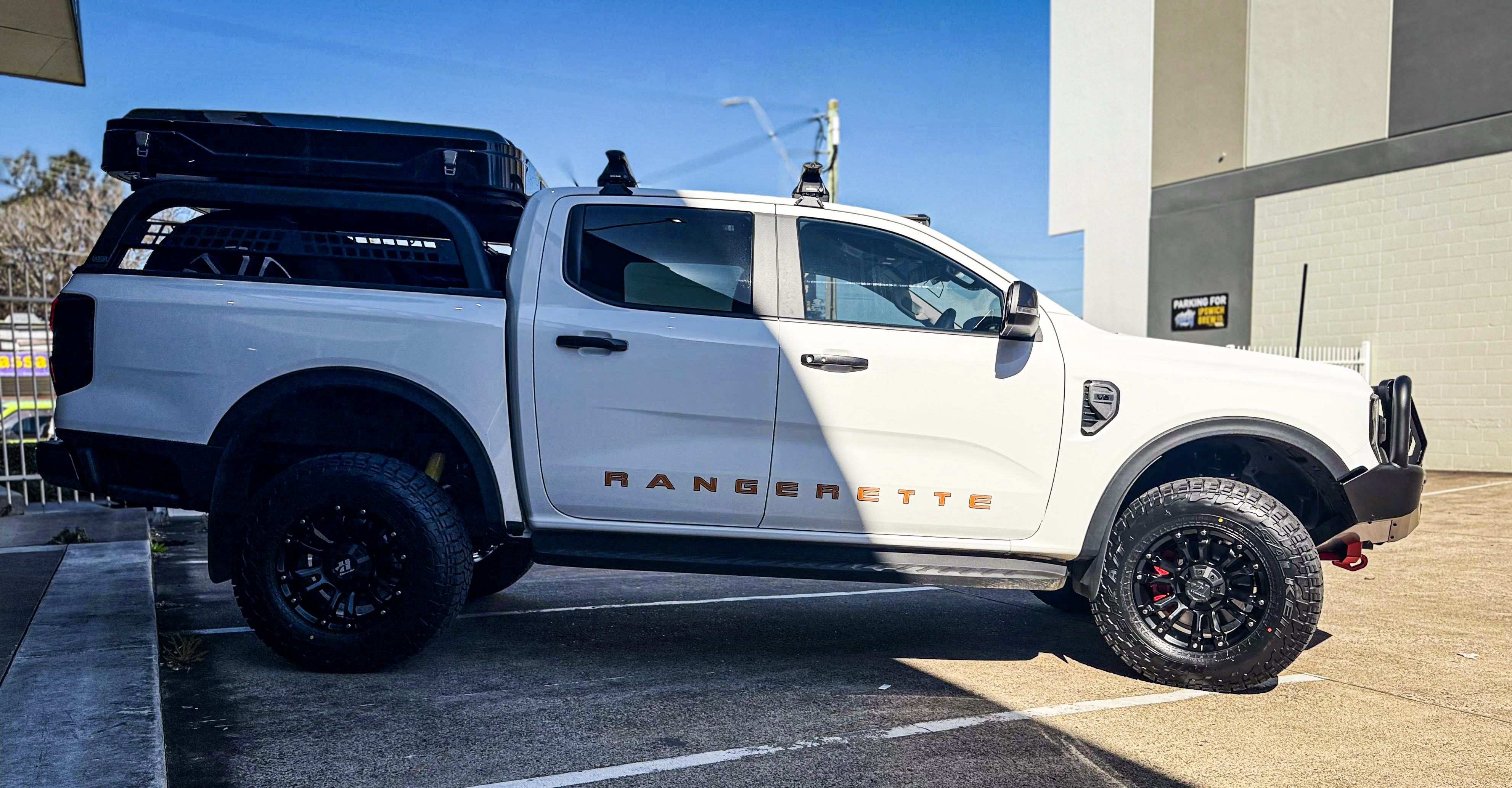 ford ranger hussla ambush matte black wheel #20359