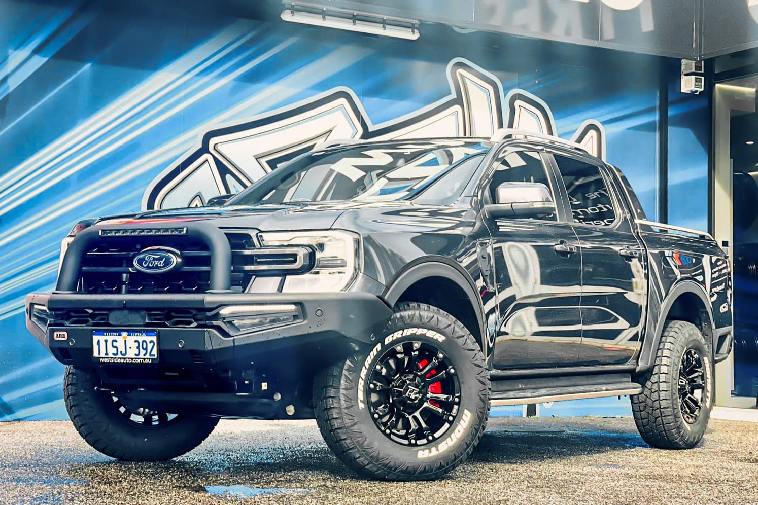 ford ranger hussla ambush full gloss black wheel #20382