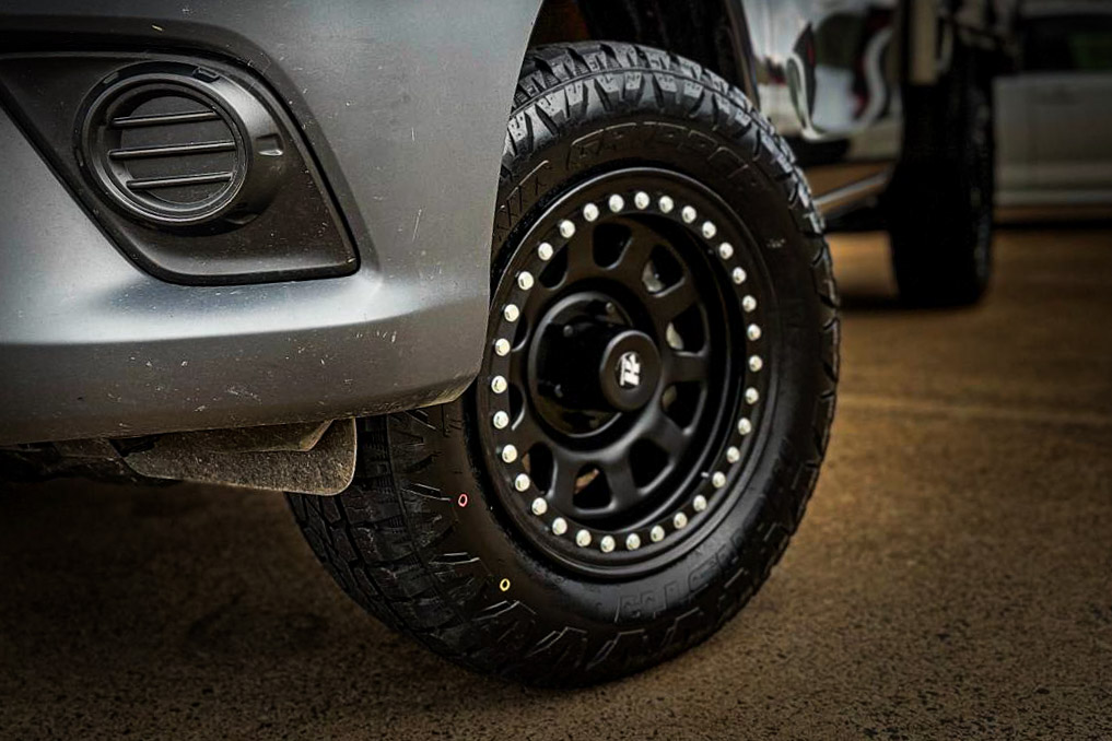 toyota hilux revolution steel wheel matte black wheel #20415