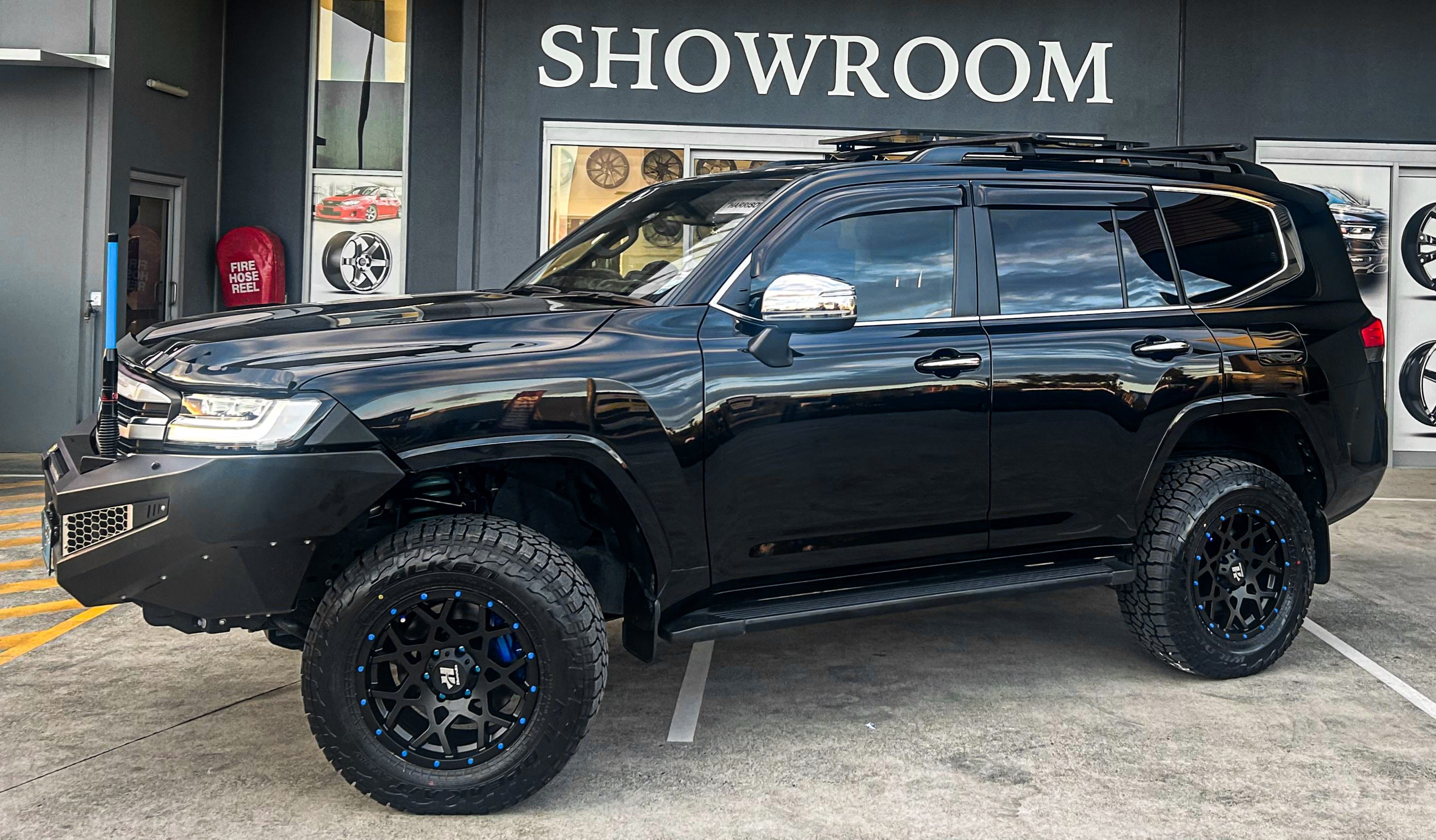 toyota land cruiser hussla glock matte black wheel #20418