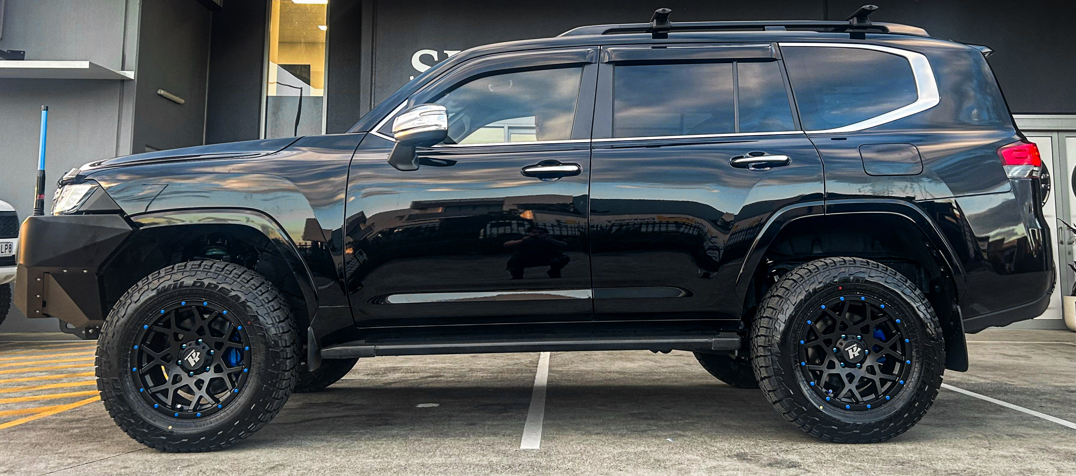 toyota land cruiser hussla glock matte black wheel #20418