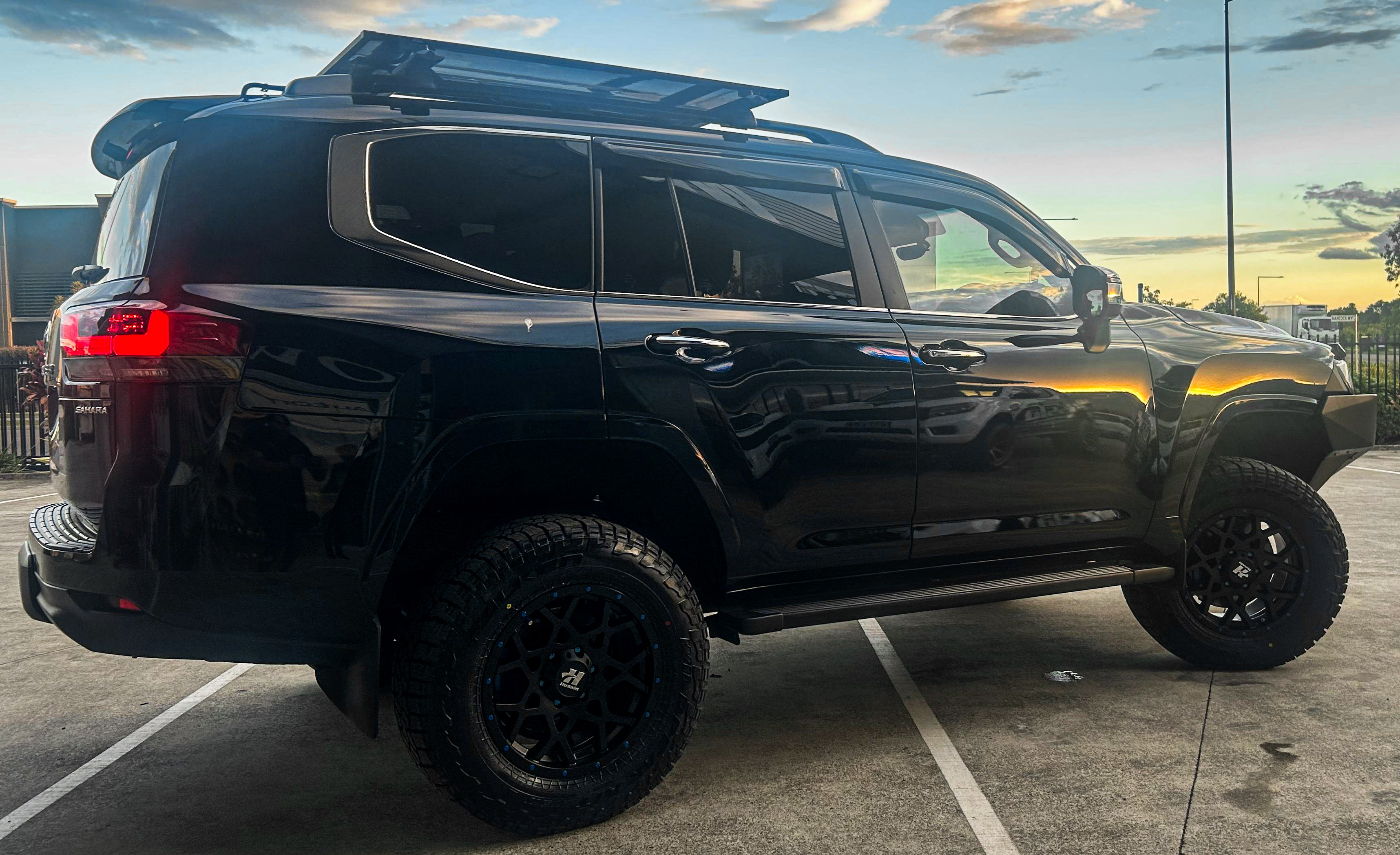 toyota land cruiser hussla glock matte black wheel #20418