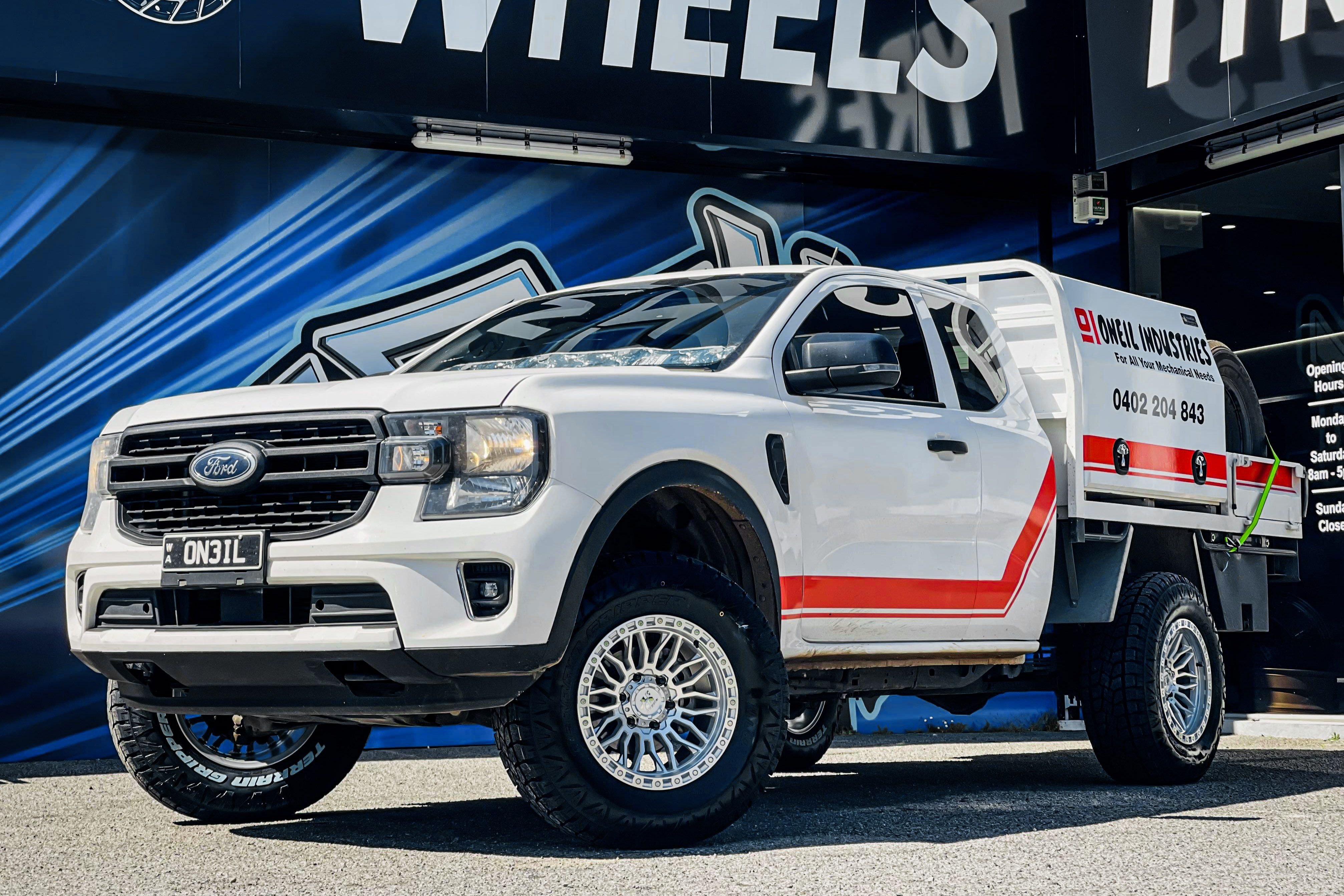 ford ranger hussla bully silver machined face wheel #20430