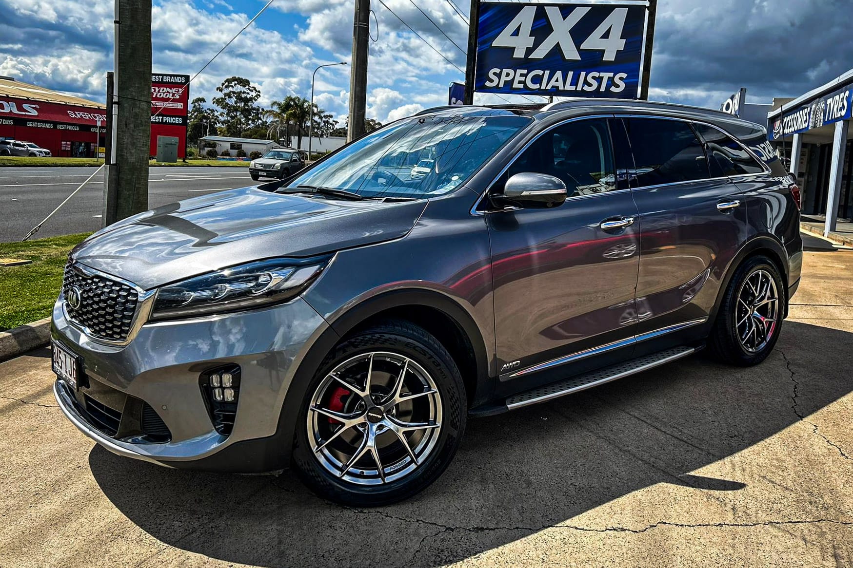 kia sorento hussla forged b6 diamond black wheel #20436