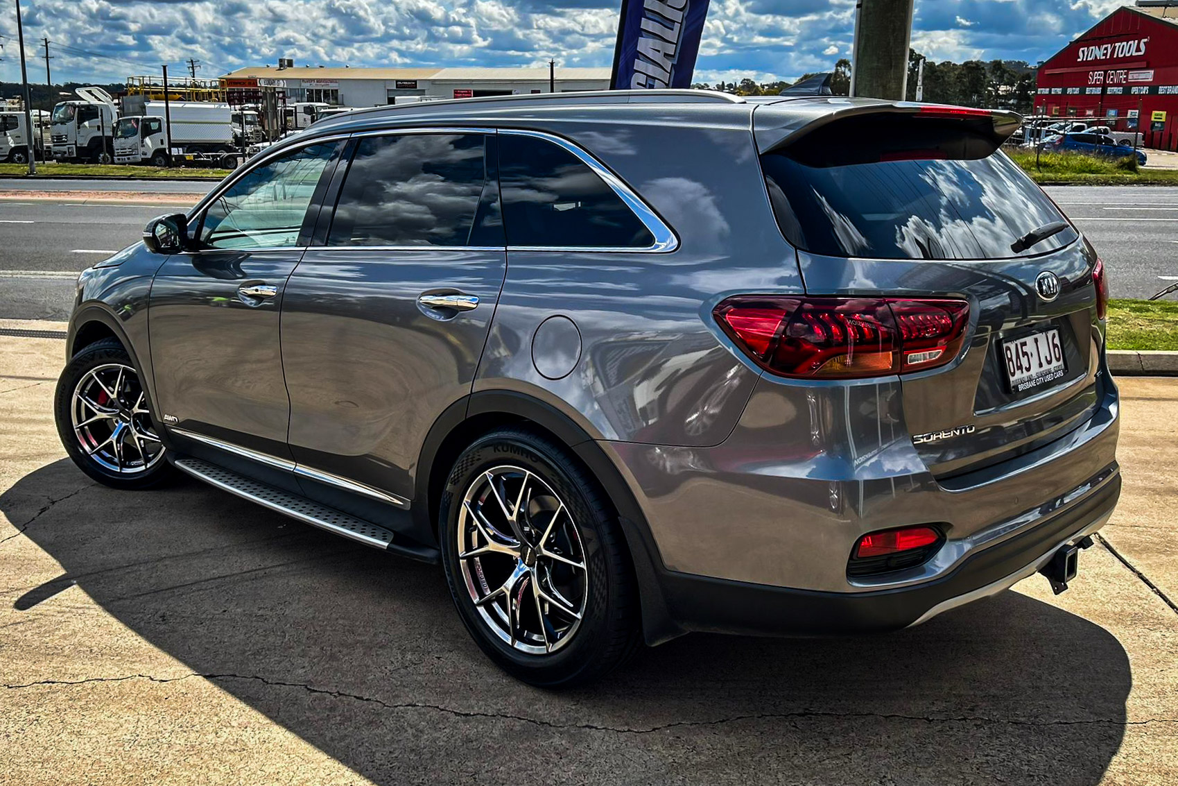 kia sorento hussla forged b6 diamond black wheel #20436