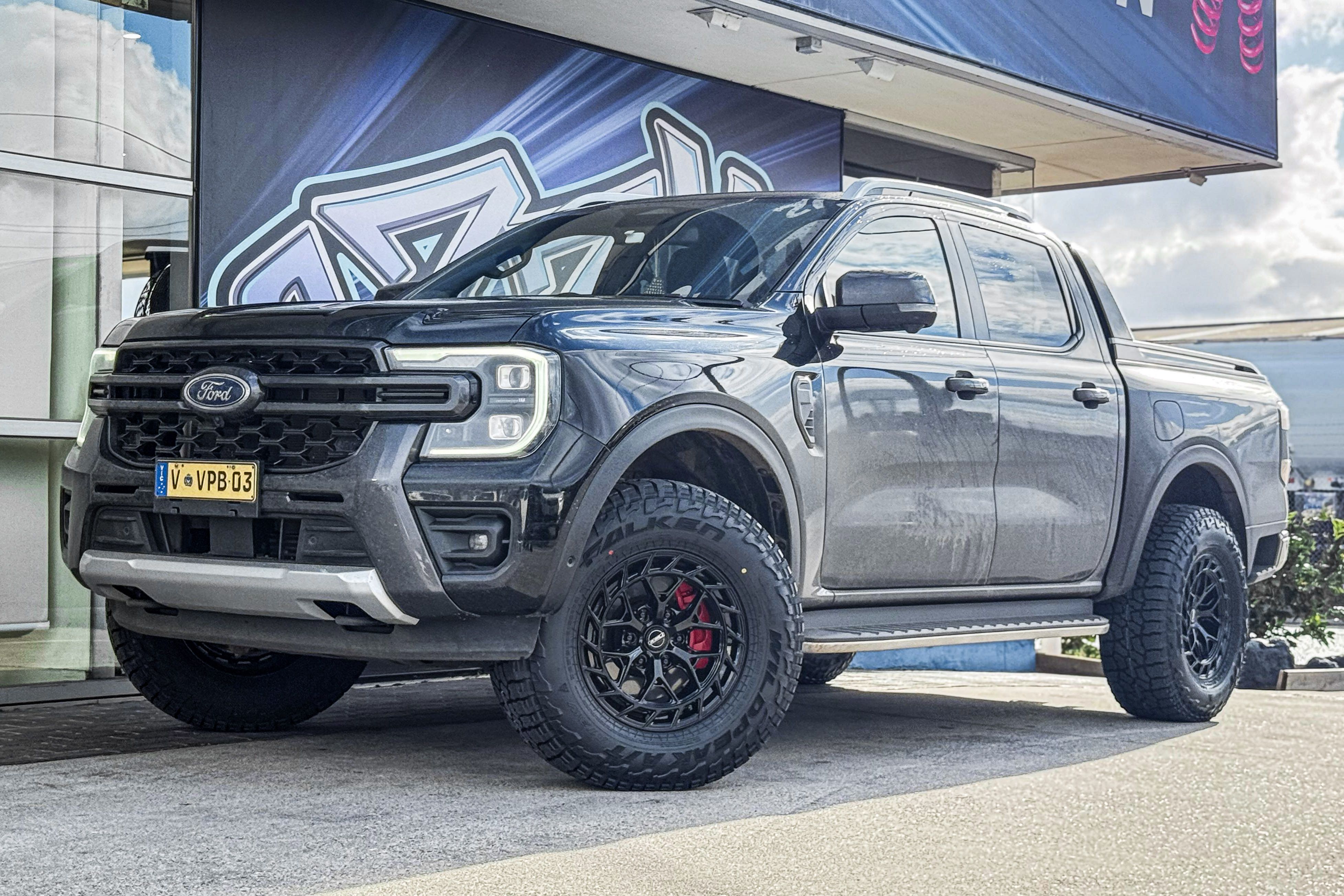 ford ranger hussla gunner full gloss black wheel #20445