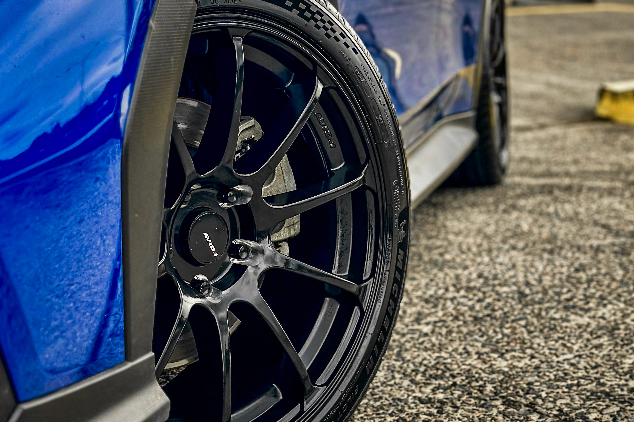 subaru wrx avid av-27 matte black wheel #20452