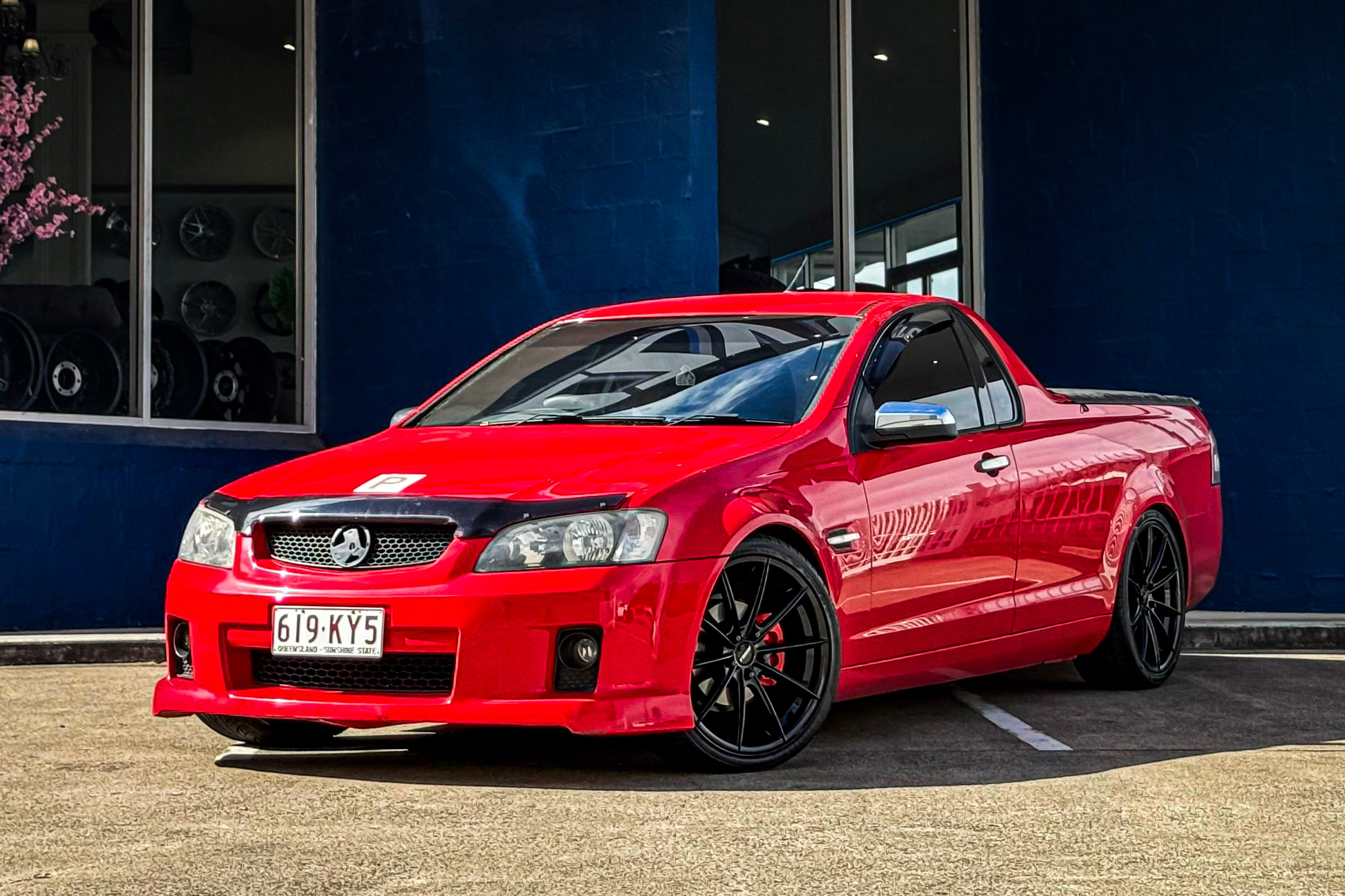 holden commodore hussla moz gloss black wheel #20490