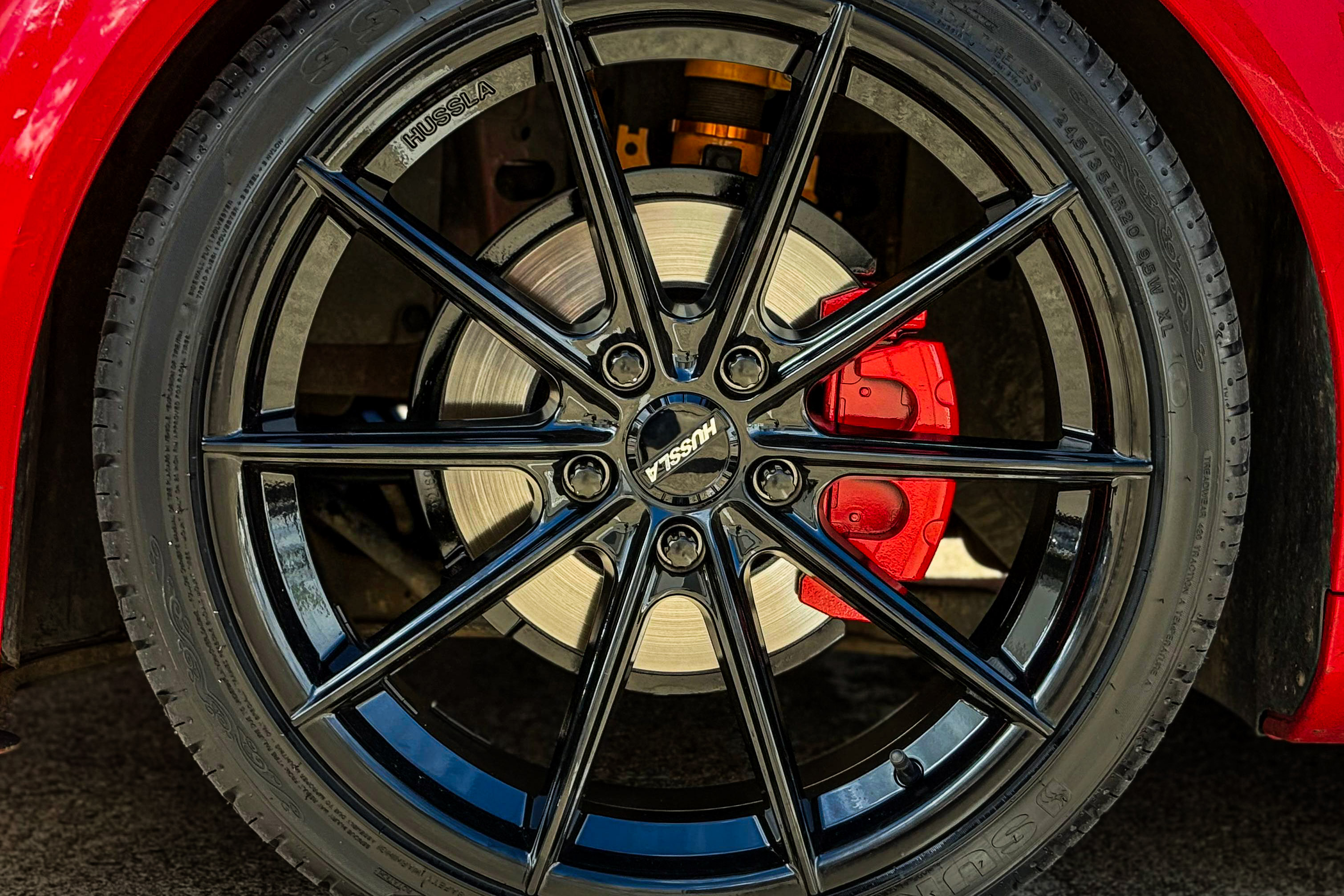 holden commodore hussla moz gloss black wheel #20490