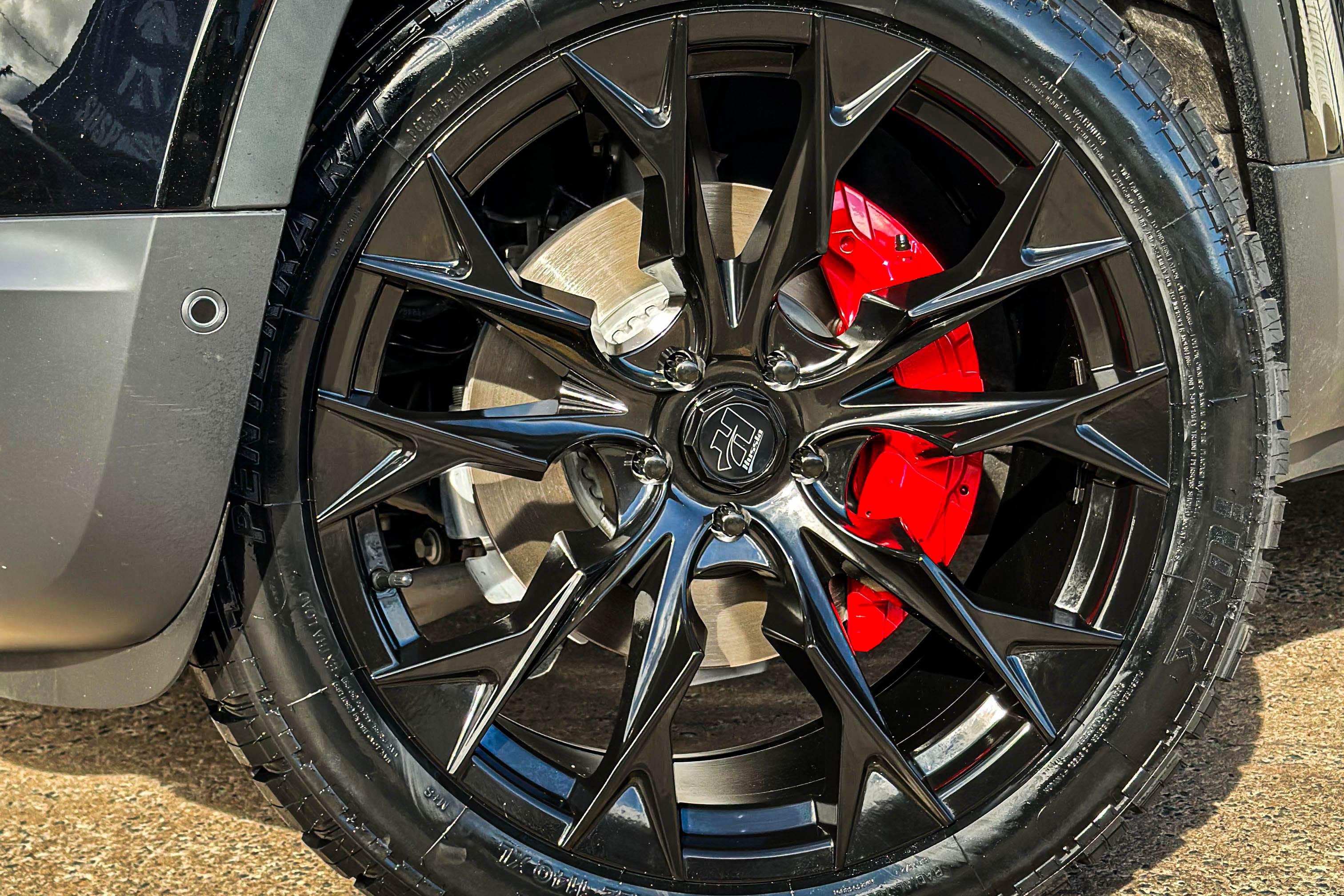 land rover defender hussla phantom gloss black wheel #20530