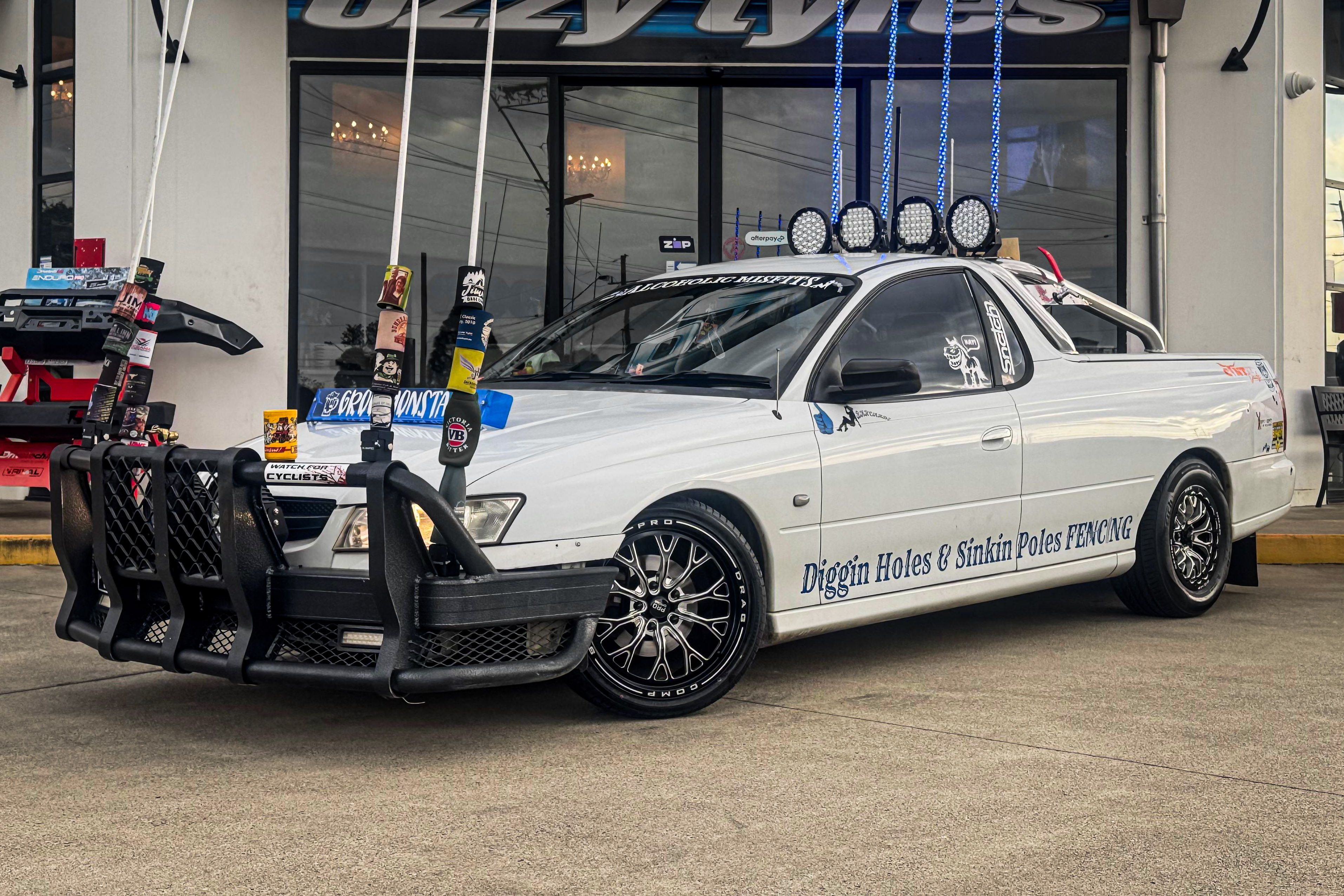 holden commodore ute pro drag comp series gloss black brushed milled ...