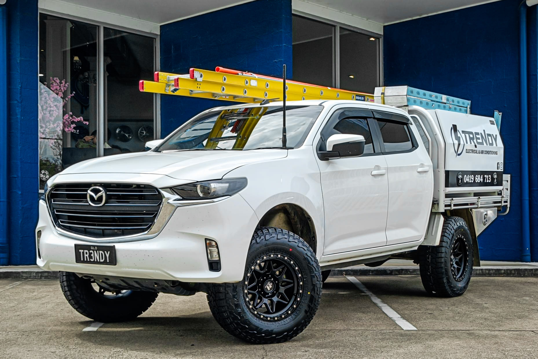 mazda bt-50 hussla cadet matte black wheel #20617