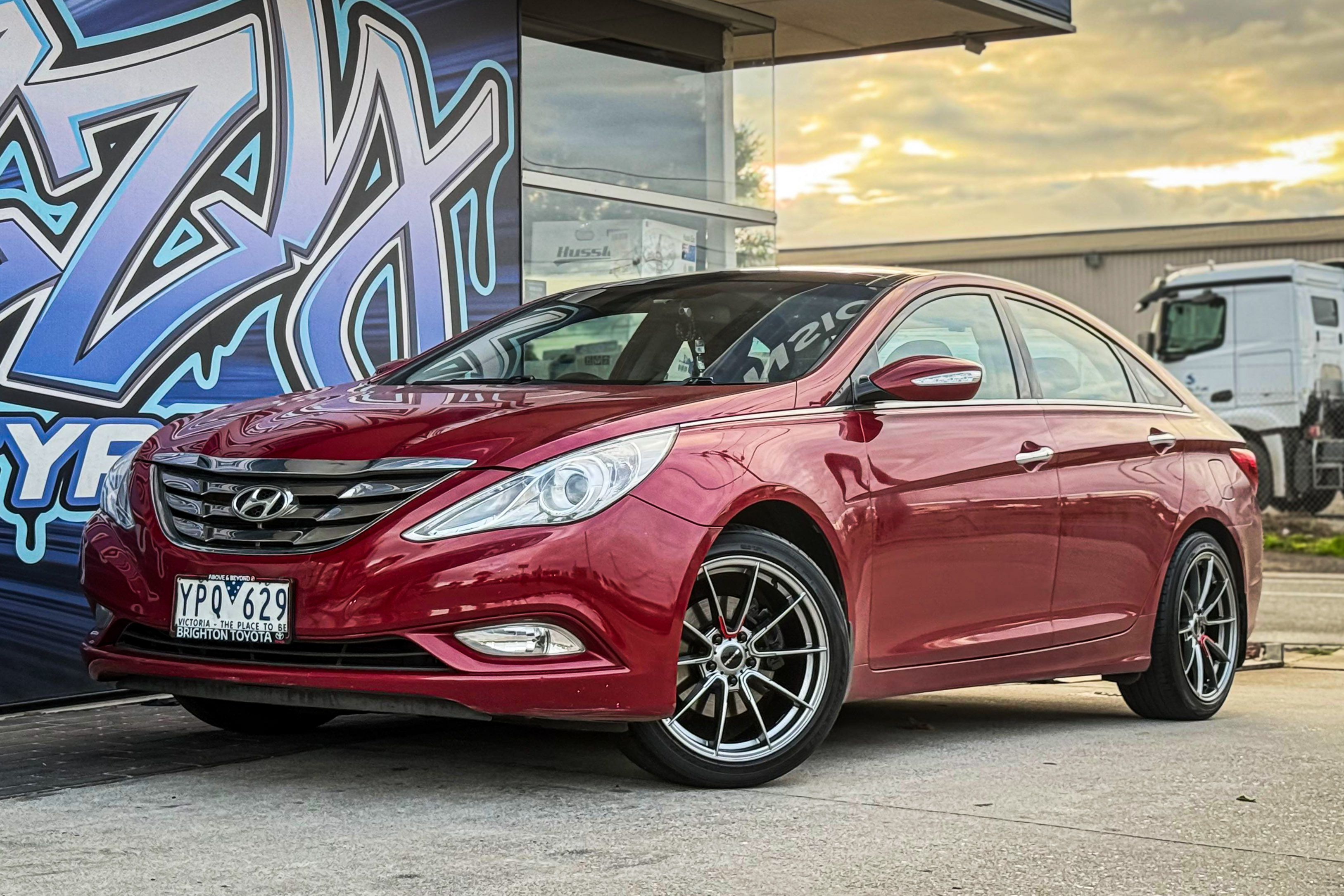 hyundai i30 hussla zenki hyper diamond candy red accent wheel #20650