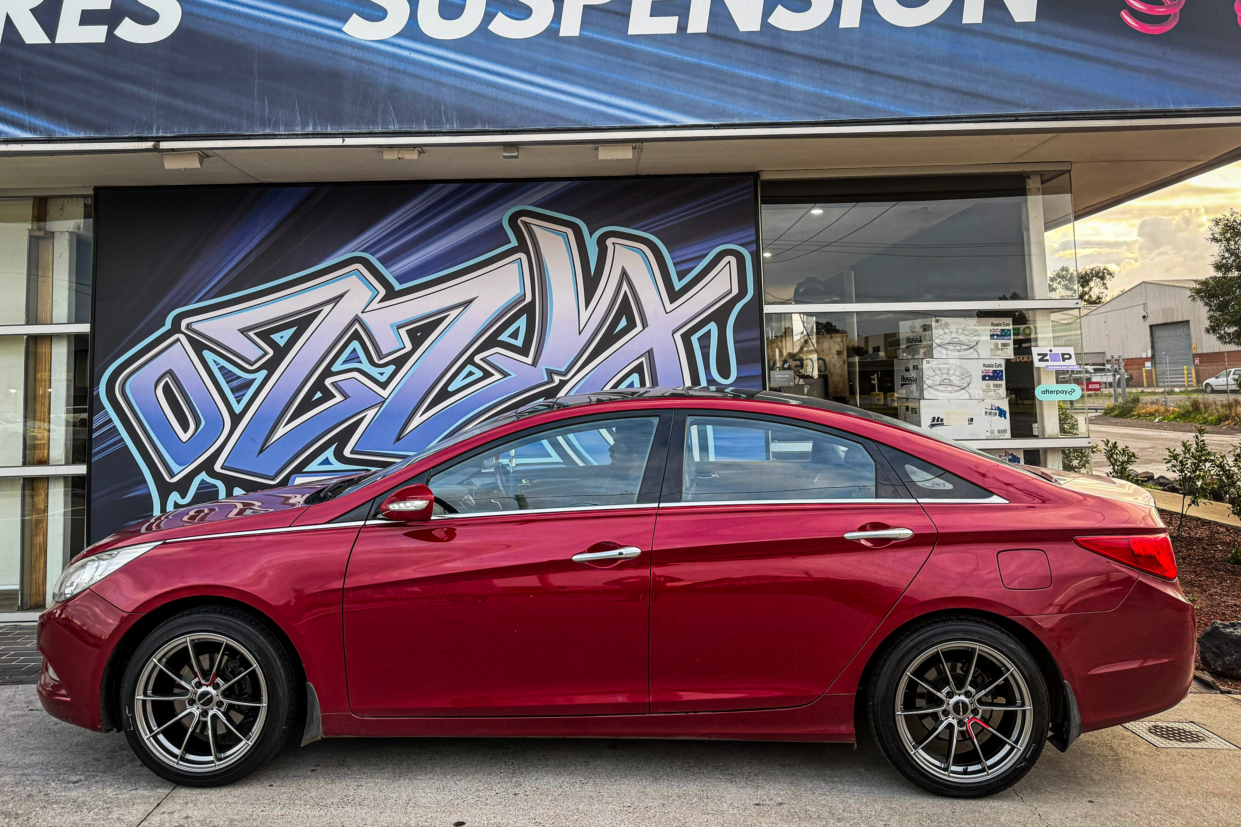 hyundai i30 hussla zenki hyper diamond candy red accent wheel #20650