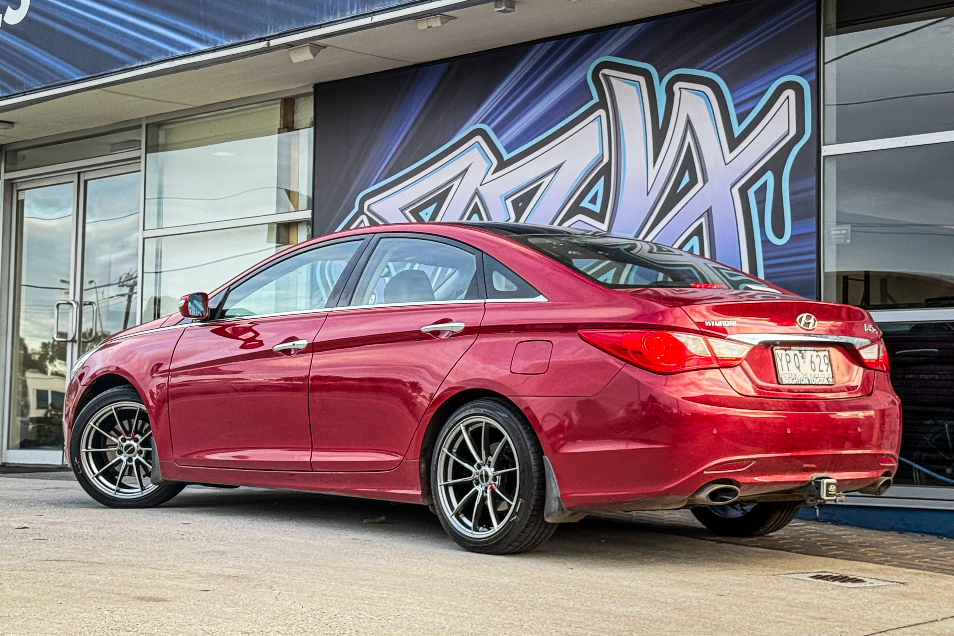 hyundai i30 hussla zenki hyper diamond candy red accent wheel #20650