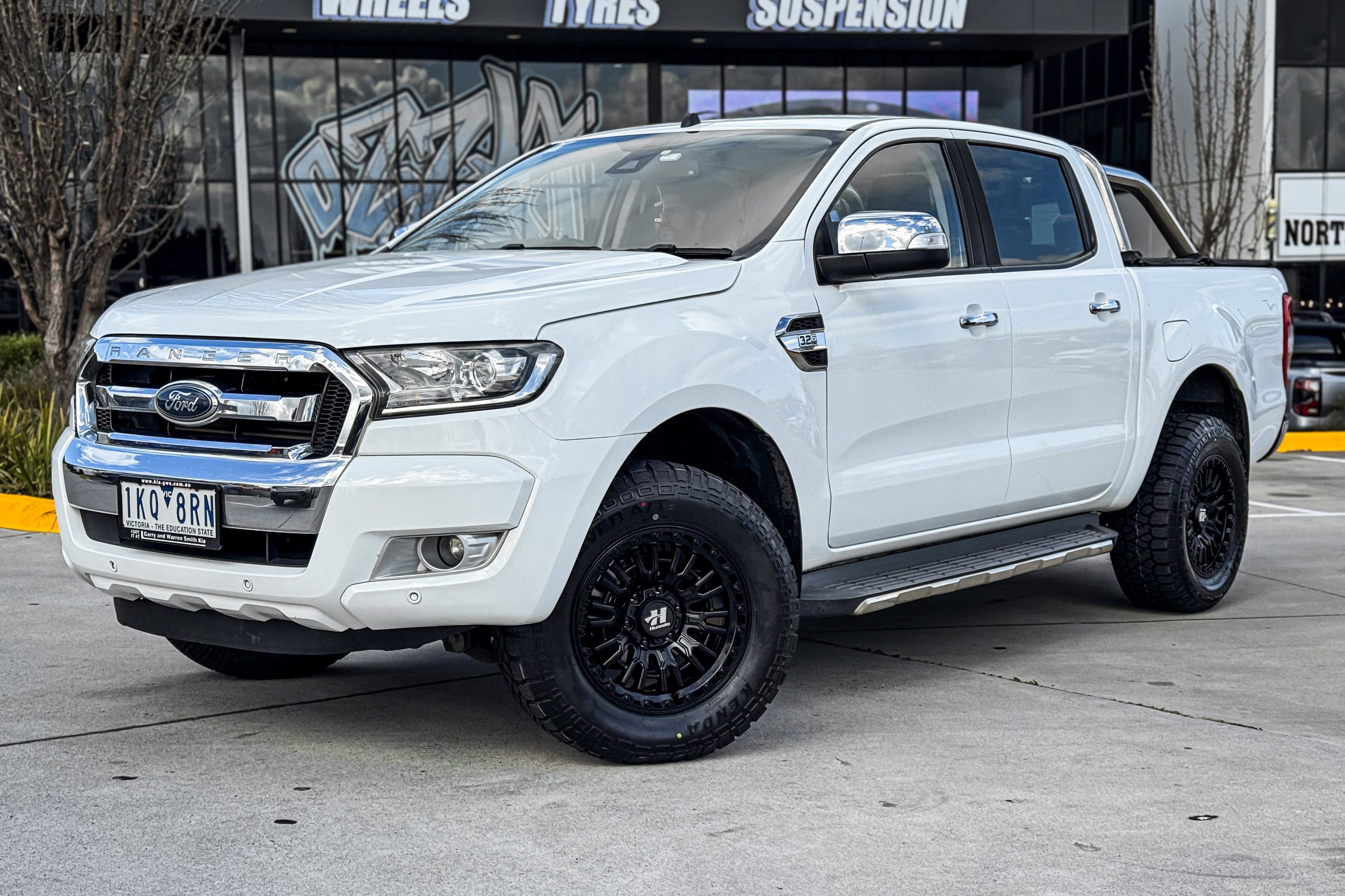 ford ranger hussla snyper matte black black bolts wheel #20666