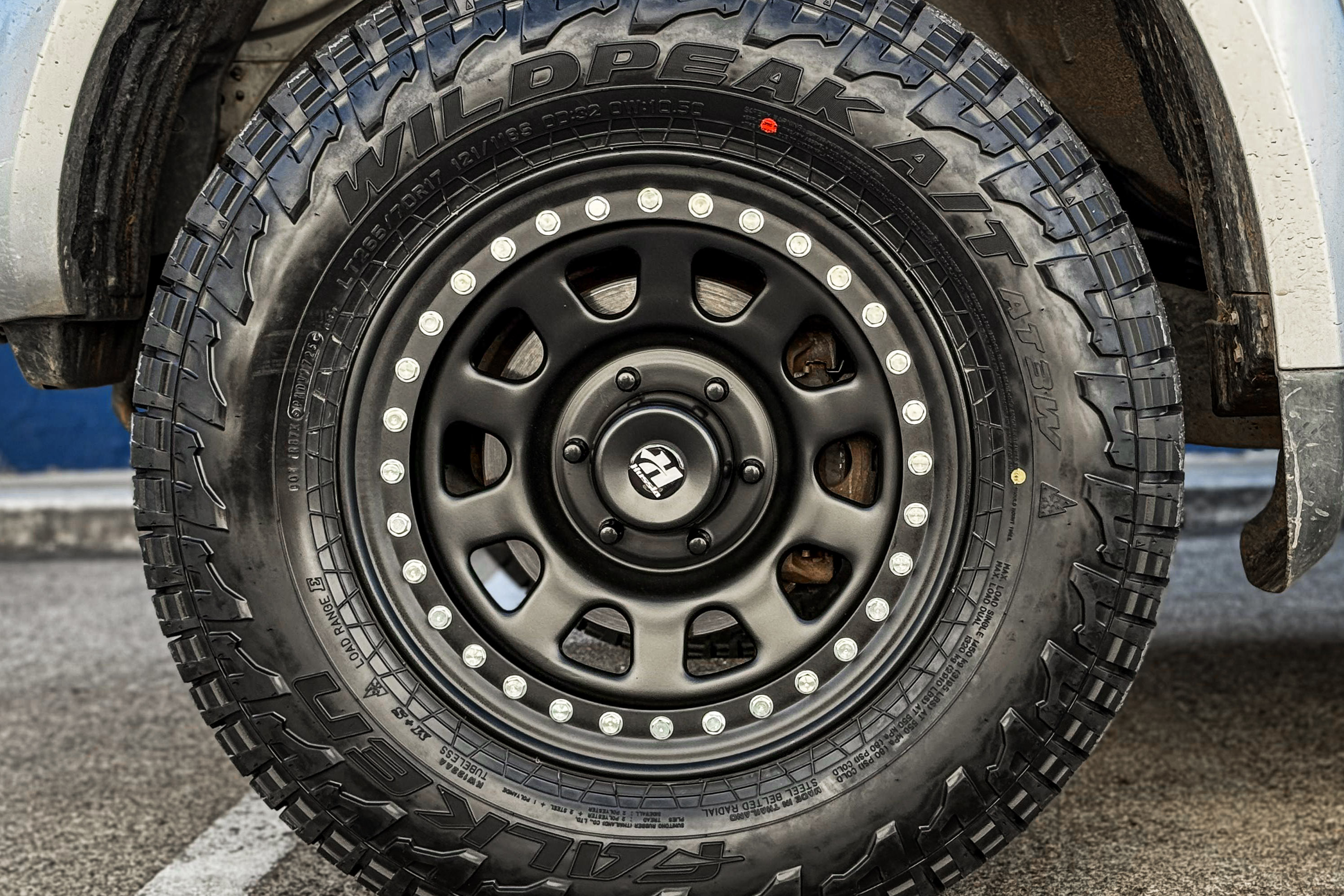 mitsubishi triton revolution steel wheel matte black wheel #20672
