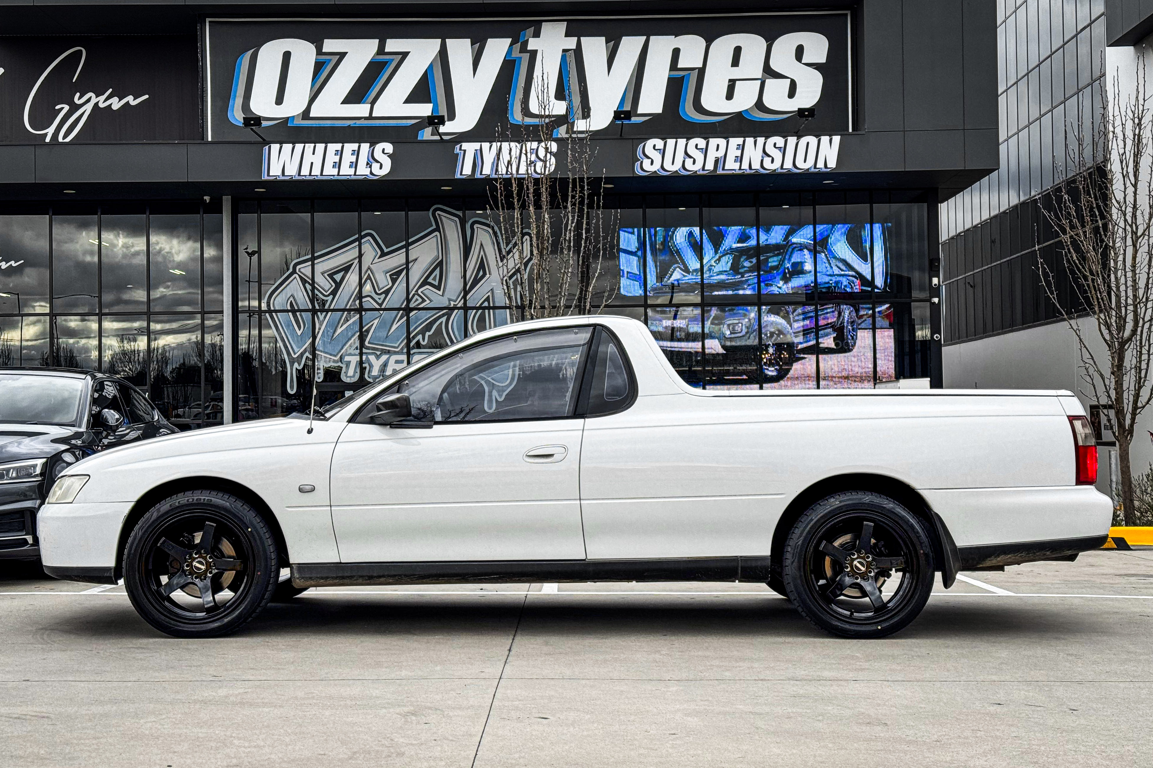 holden commodore ute hussla gt full gloss black wheel #20686