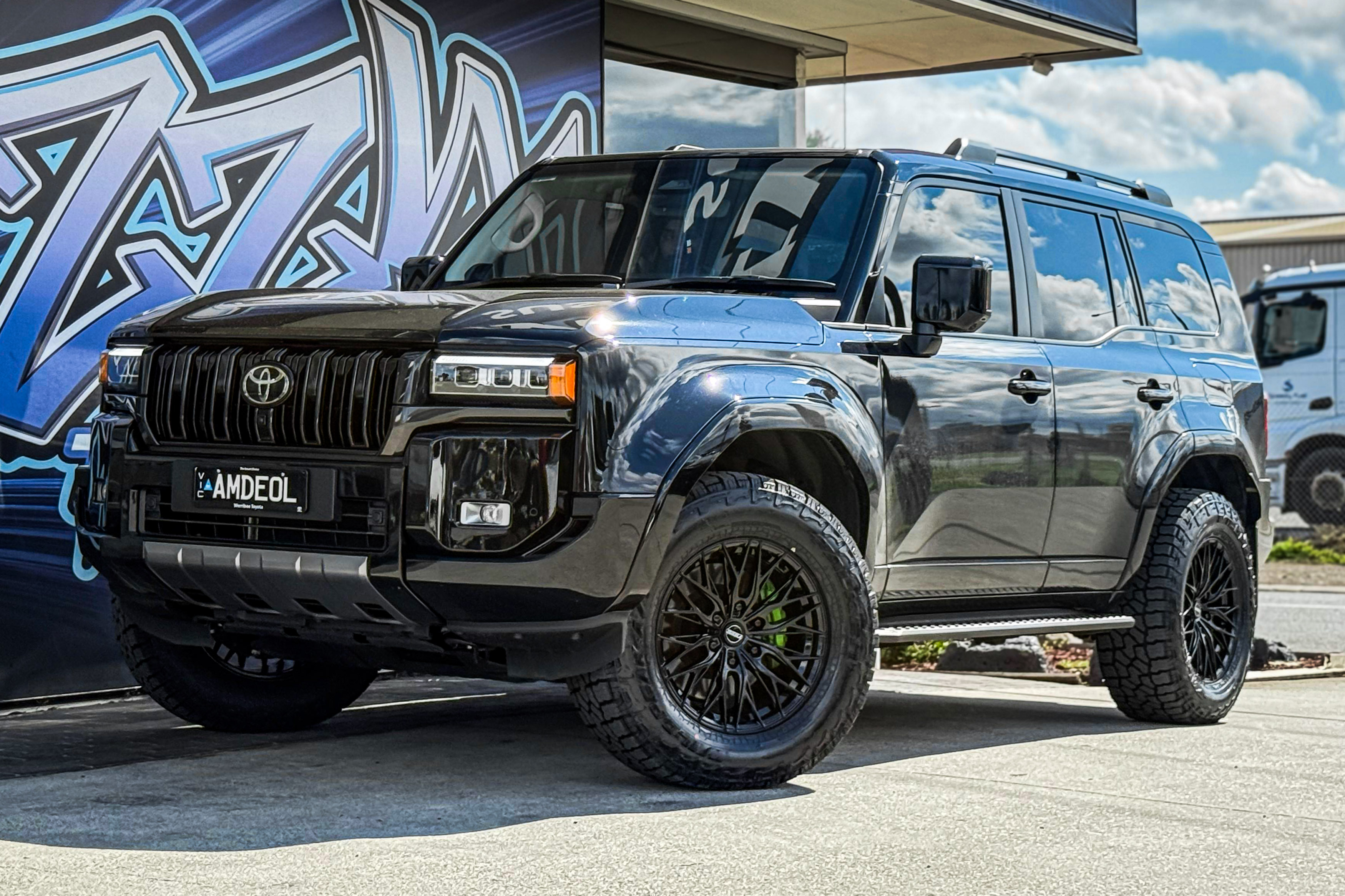 toyota land cruiser hussla wolverine full gloss black wheel #20719