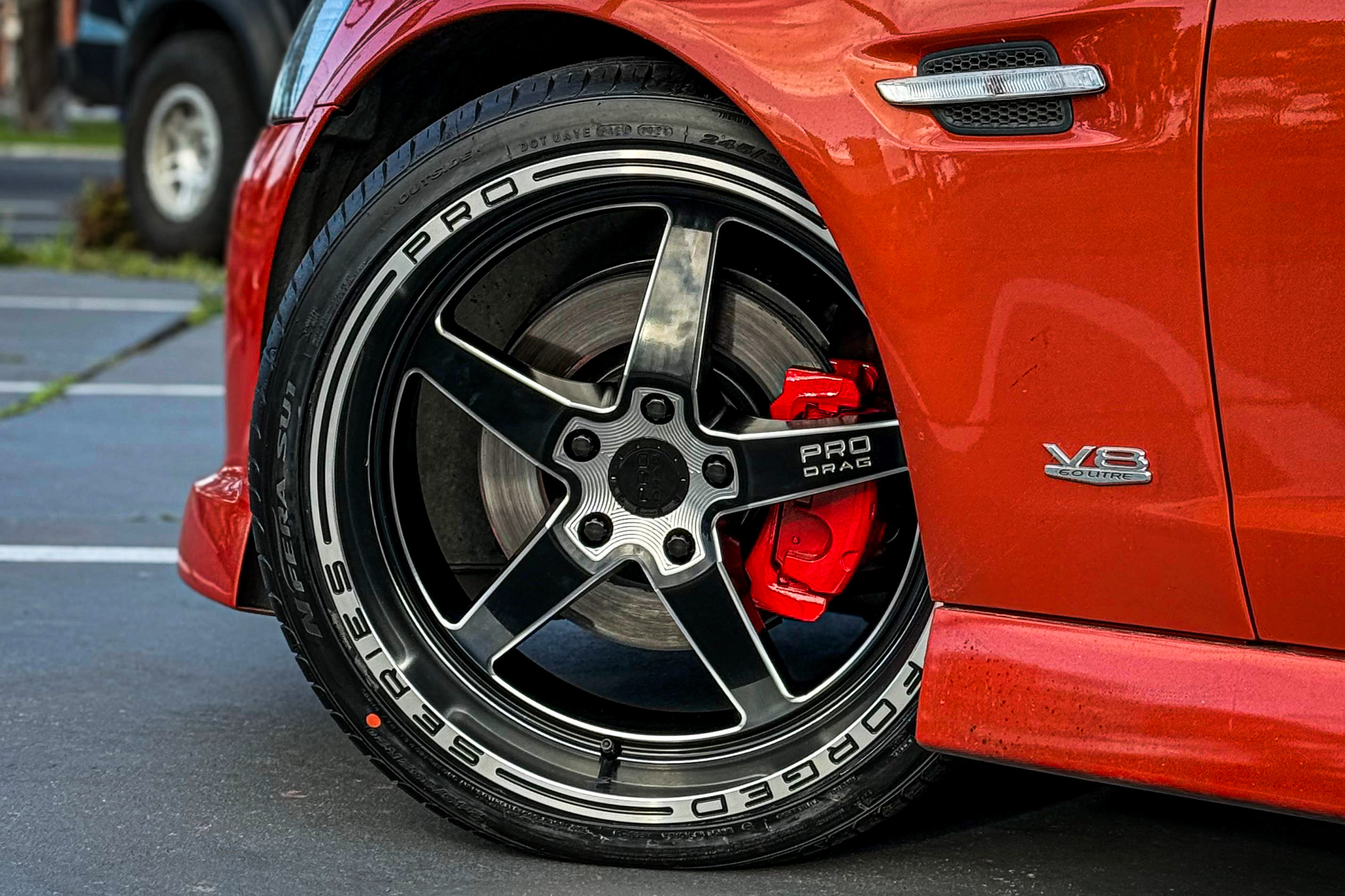 holden commodore ute pro drag pd1 machined lip wheel #20726