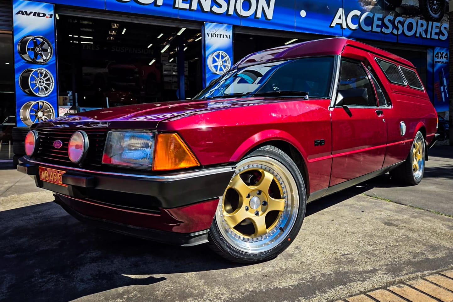ford falcon hussla zen gold chrome rivets machined lip wheel #20754